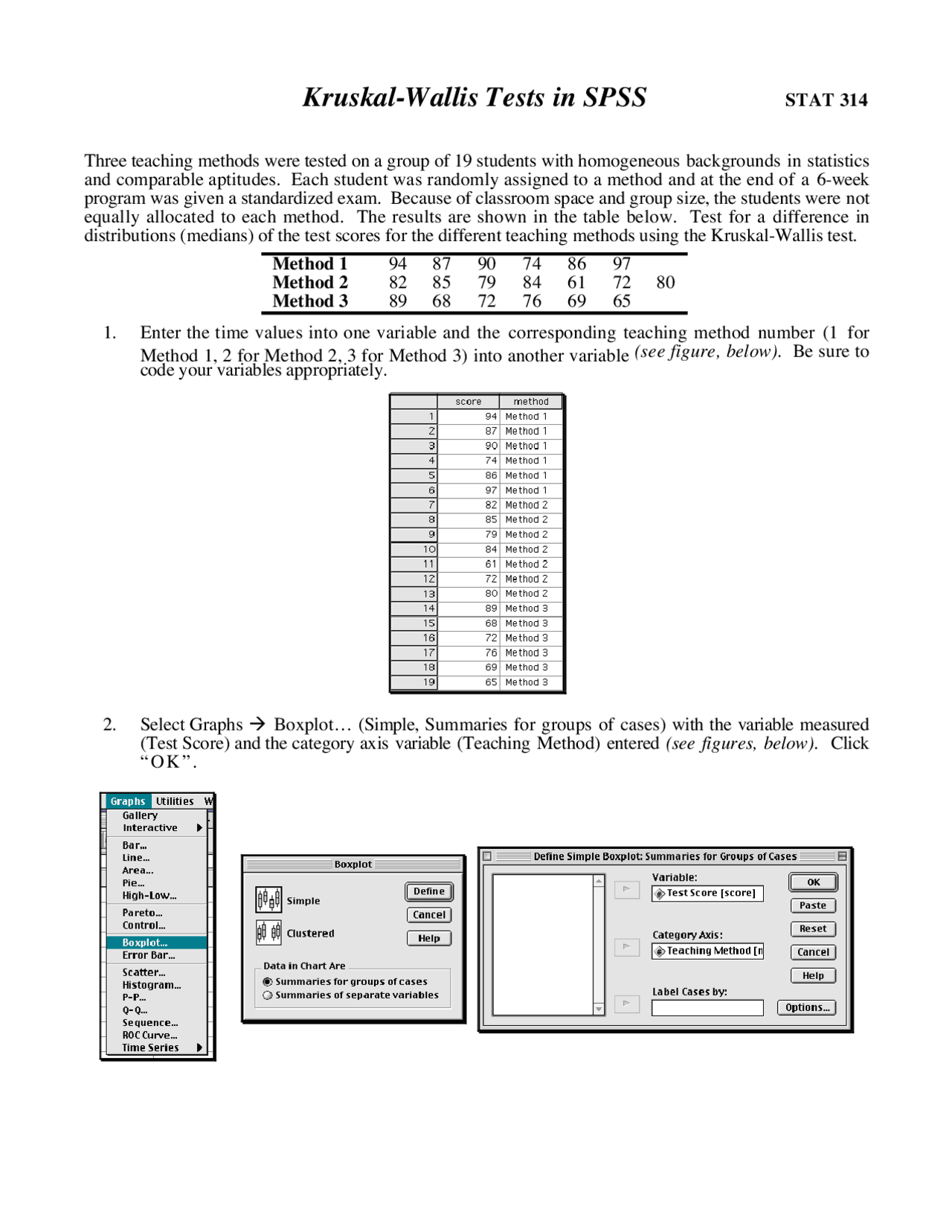 7 Solved Variables and Teaching Methods in Statistics | STAT 314 - Docsity