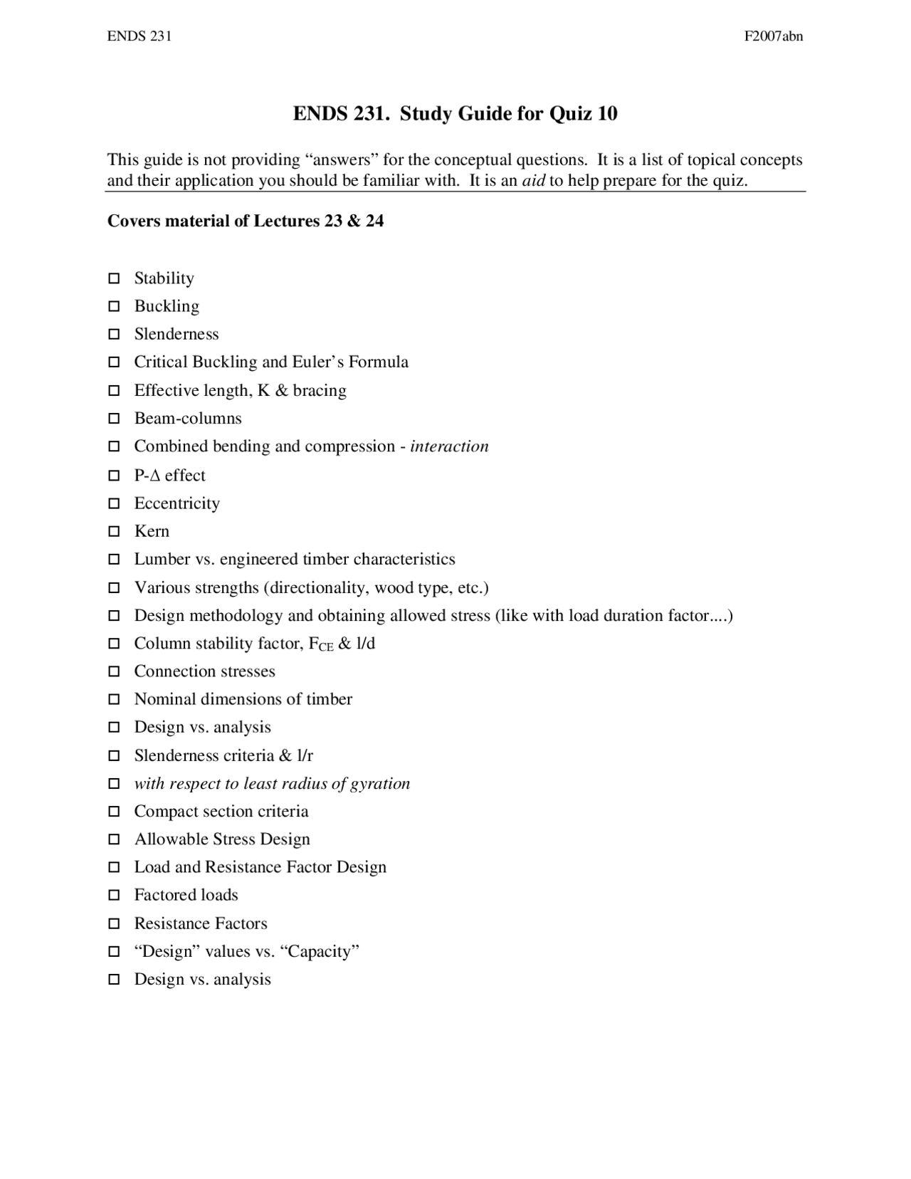 Study Guide of Topical Concept and their Application - Quiz 10 | ENDS ...
