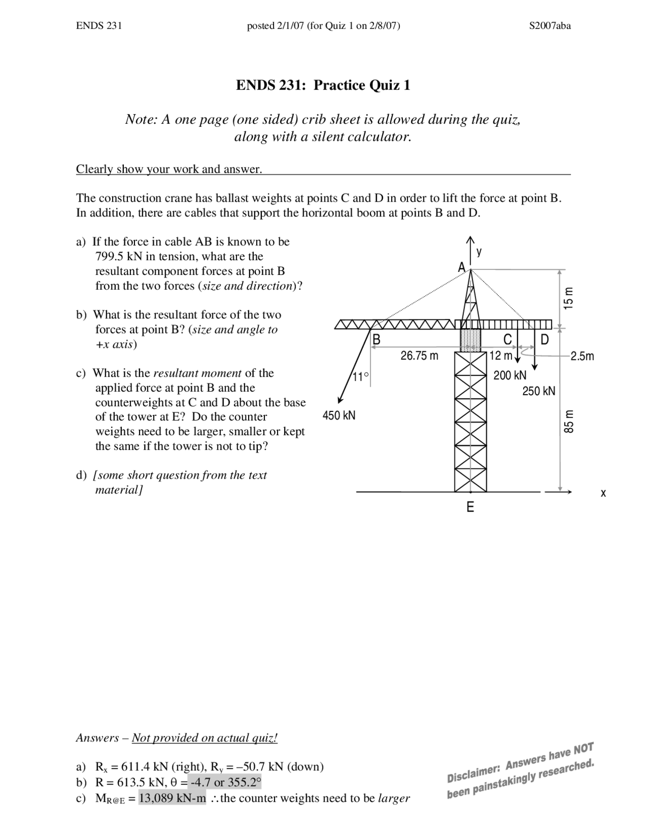 4 Questions With Answer Architectural Structures I Quiz 1 Ends 231