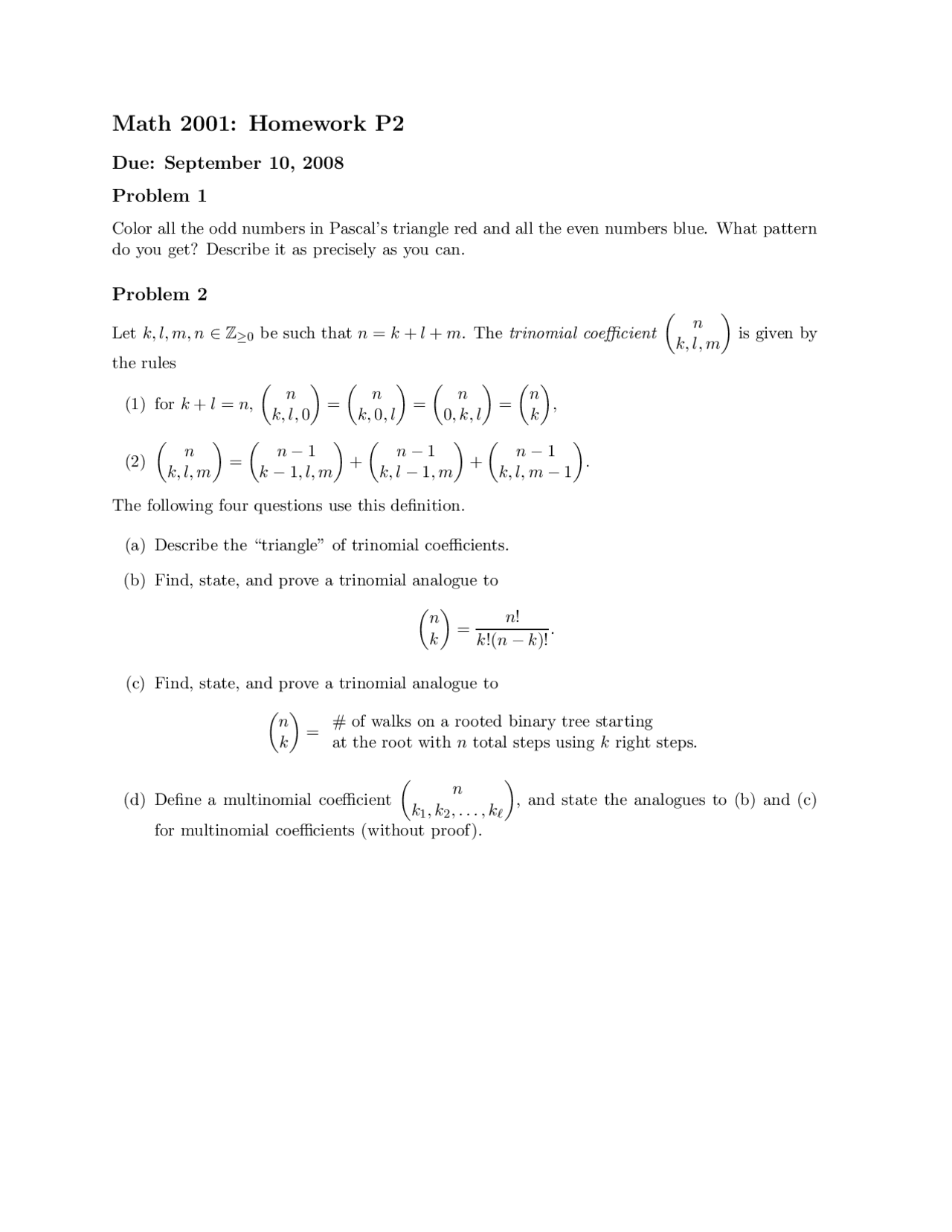 Homework 2 Problems Introduction To Discrete Mathematics Math 2001 Docsity