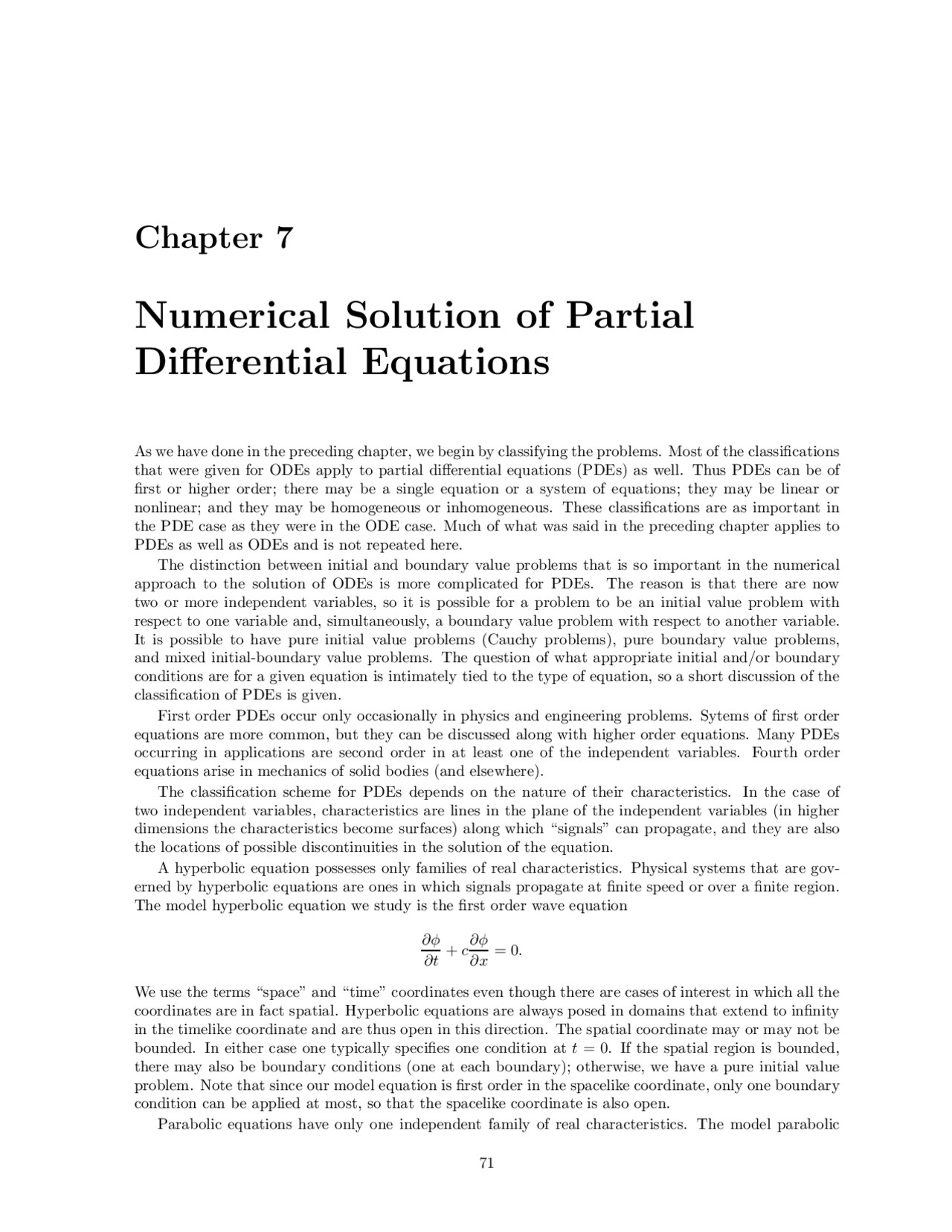 Numerical Solution Of Partial Differential Equations Mcen 3030 Docsity