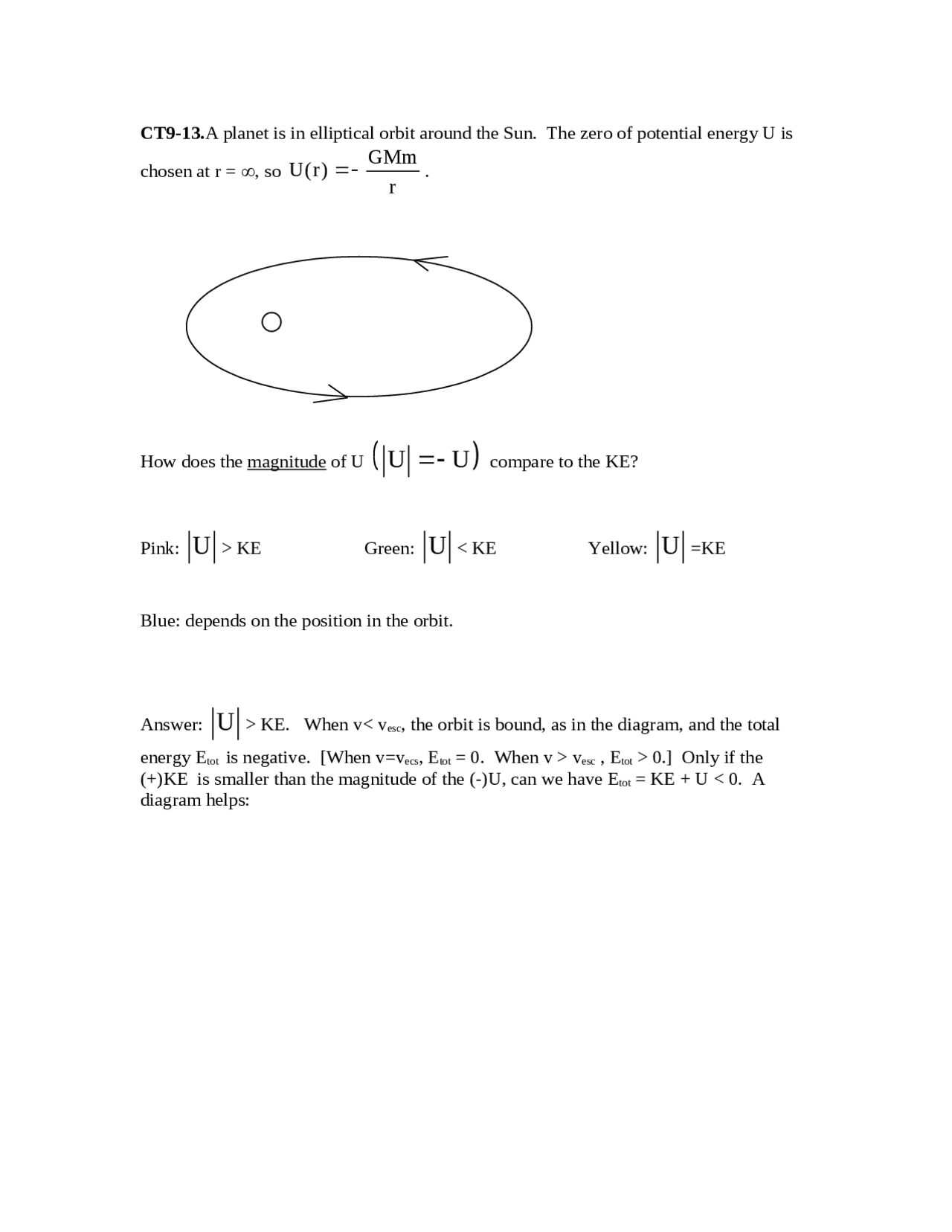 Exam With Answer General Physics I Phys 1110 Docsity