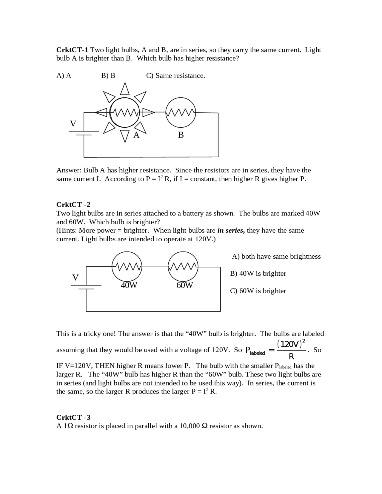 Notes on Resistance | General Physics 2 | PHYS 1120 - Docsity