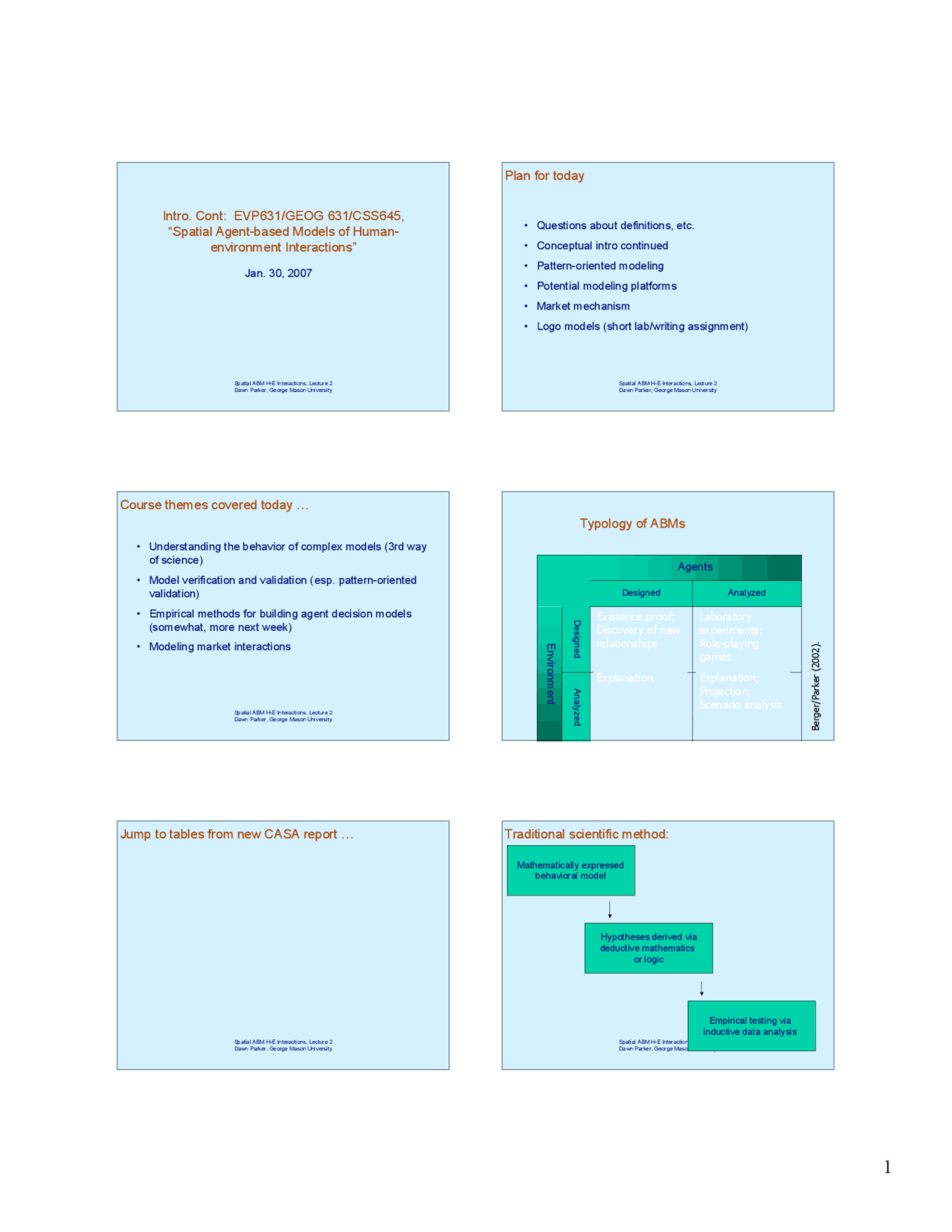 Verification And Validation Modeling Markets Lecture Slides Geog 631 Docsity