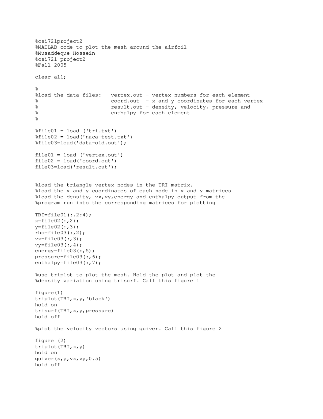 Project on Triangular Velocity and Matrix | CSI 721 - Docsity