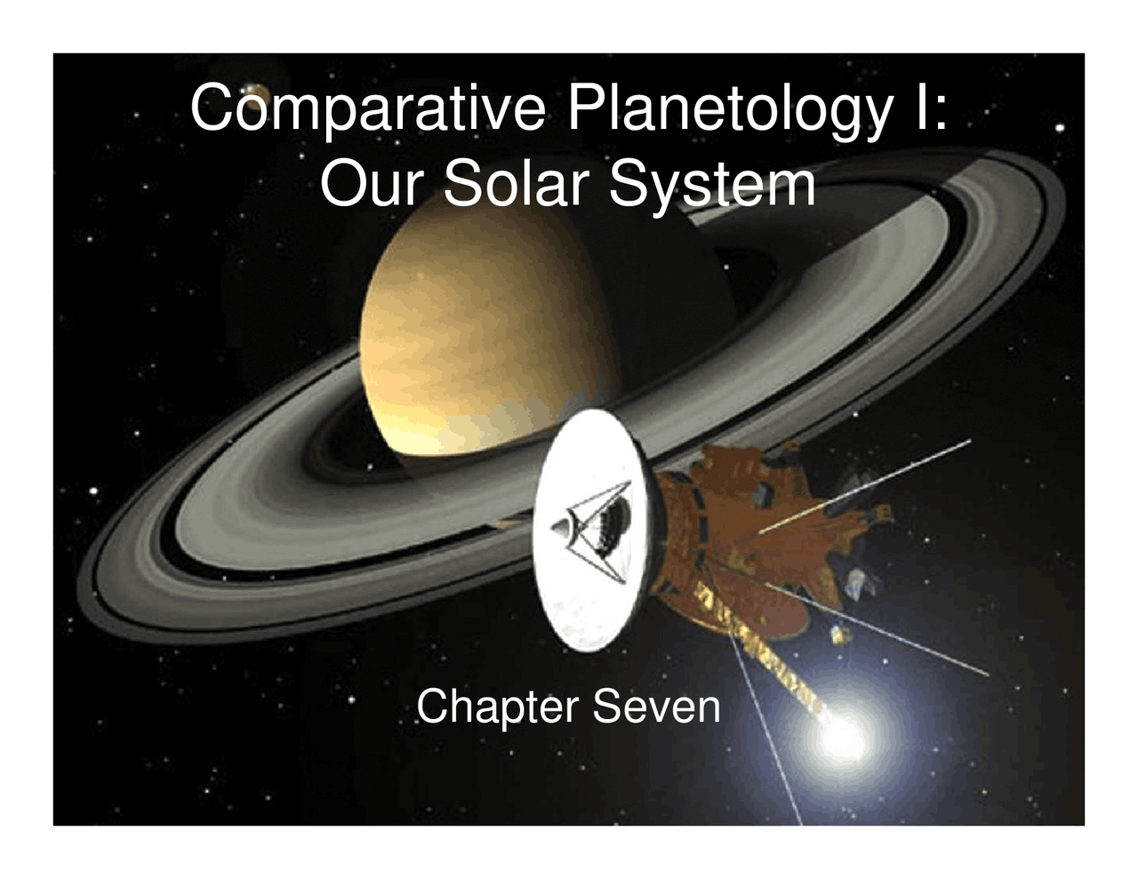 Comparative Planetology I Our Solar System Lecture Slides Astr 111