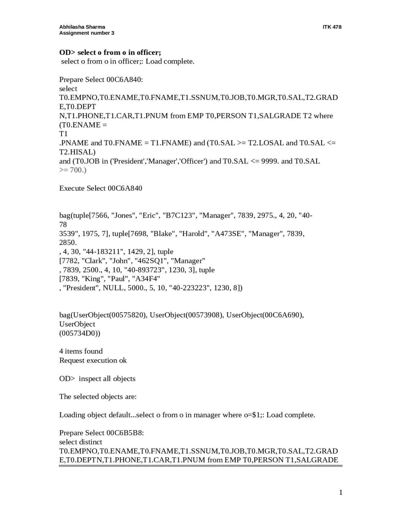 Assignment 3 For Advanced Database Management Itk 478 00 Docsity