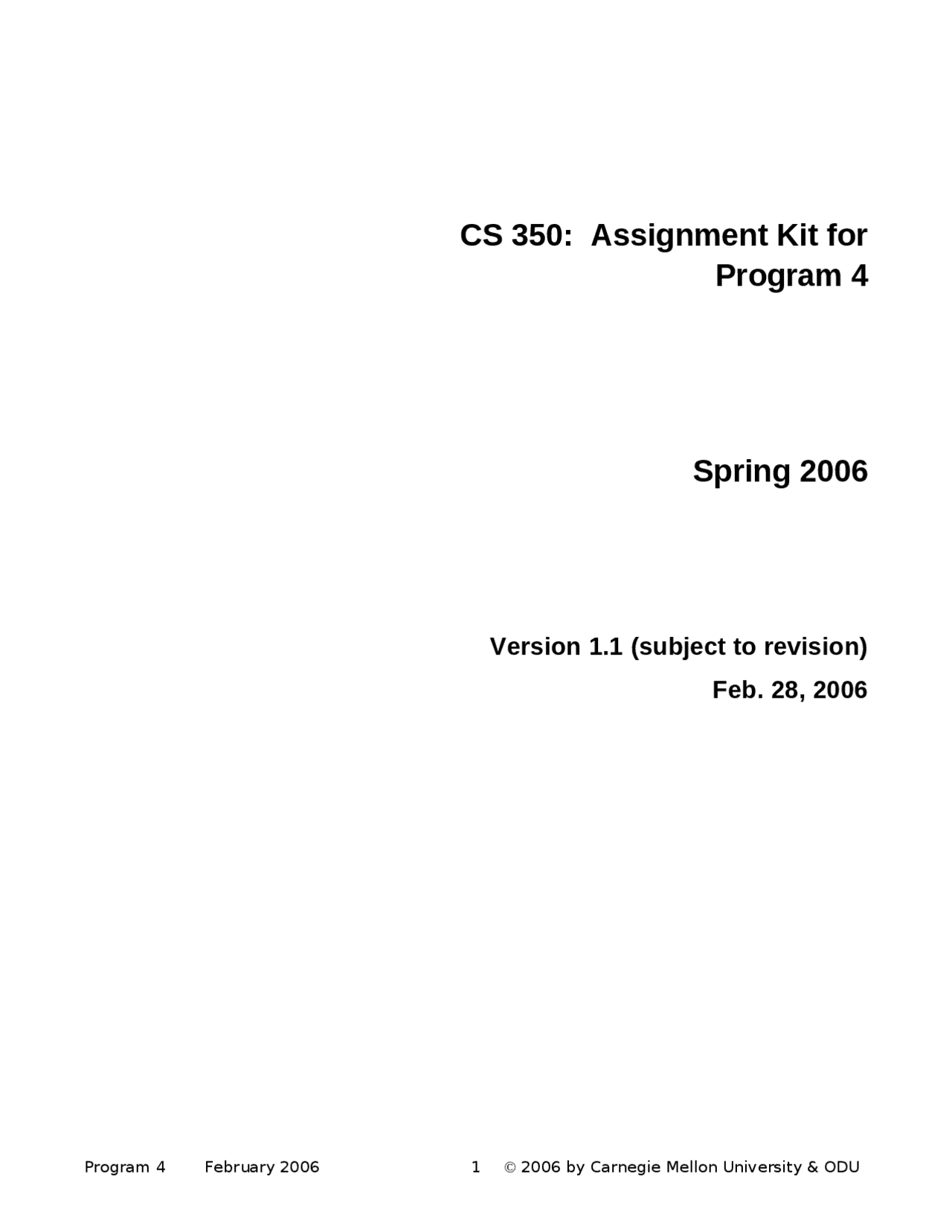 Assignment Kit for Program 4 - Introduction to Software Engineering ...