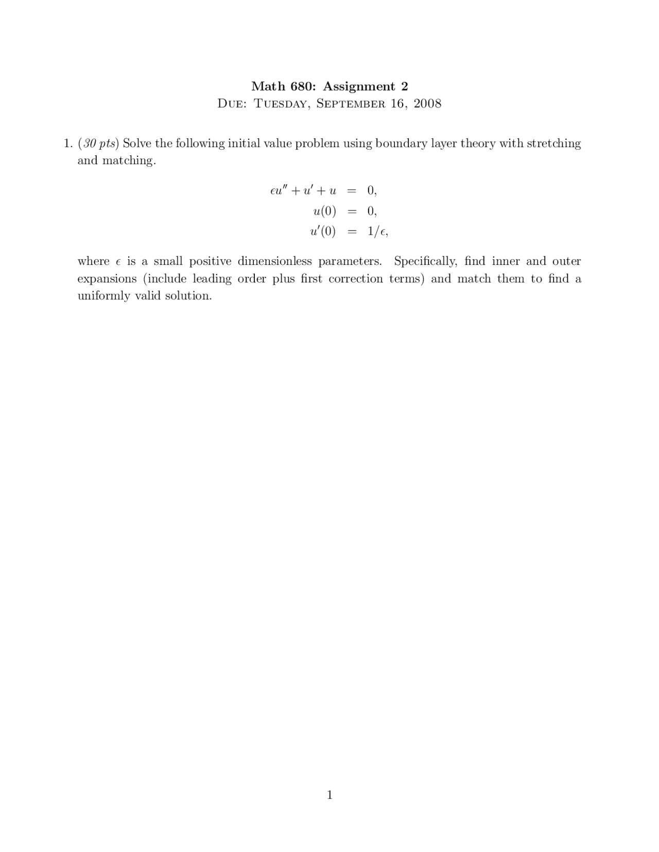 Practice Problems On Industrial Mathematics Assignment 2 Math 680
