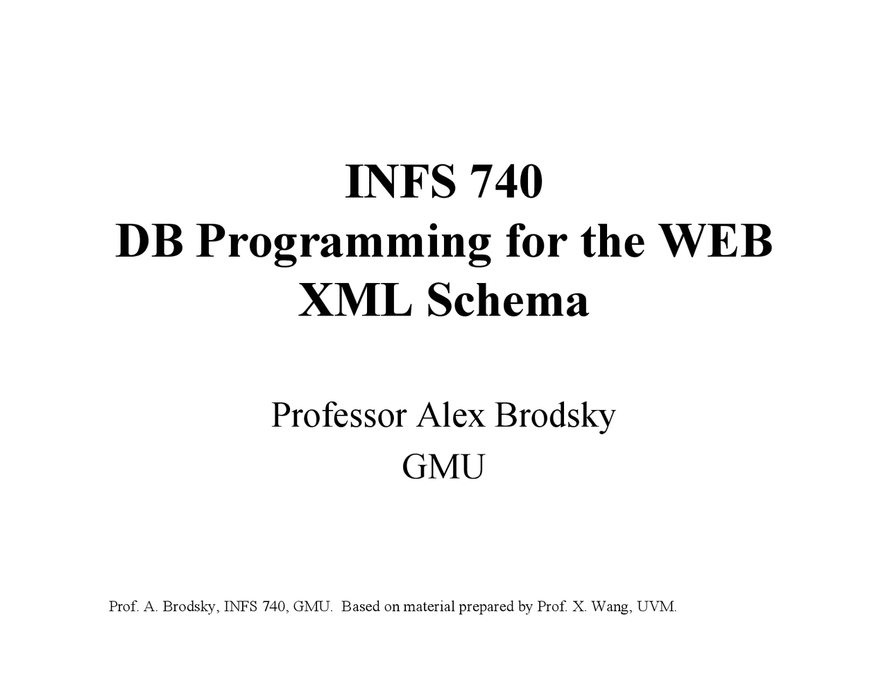 Xml Schema Po Example Poxml Lecture Slides Infs 740 Docsity