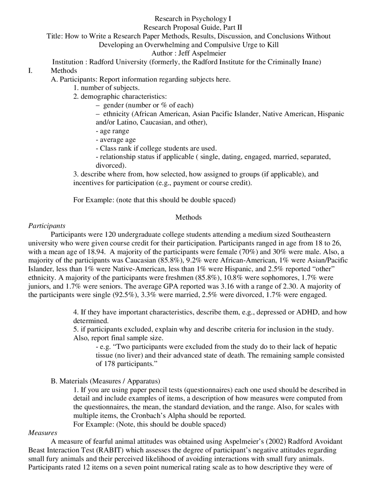 How to Write a Research Paper Methods, Results, Discussion, and Conclusions Without Developing ...