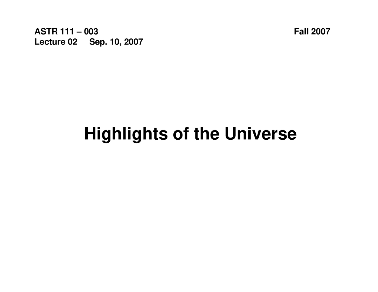 Highlights Of The Universe Questions With Answers Astr 111 Docsity