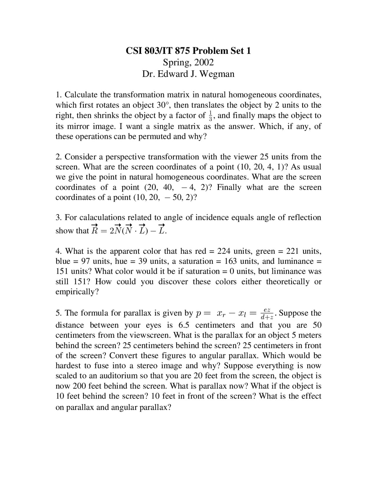 Problem Set 2 Unsolved Questions Scientific And Statistical Visual