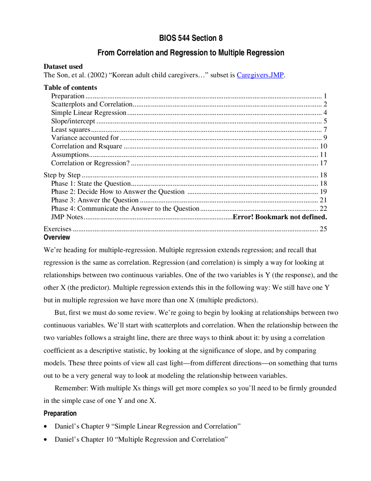 Correlation And Regression To Multiple Regression Review Sheet Bios