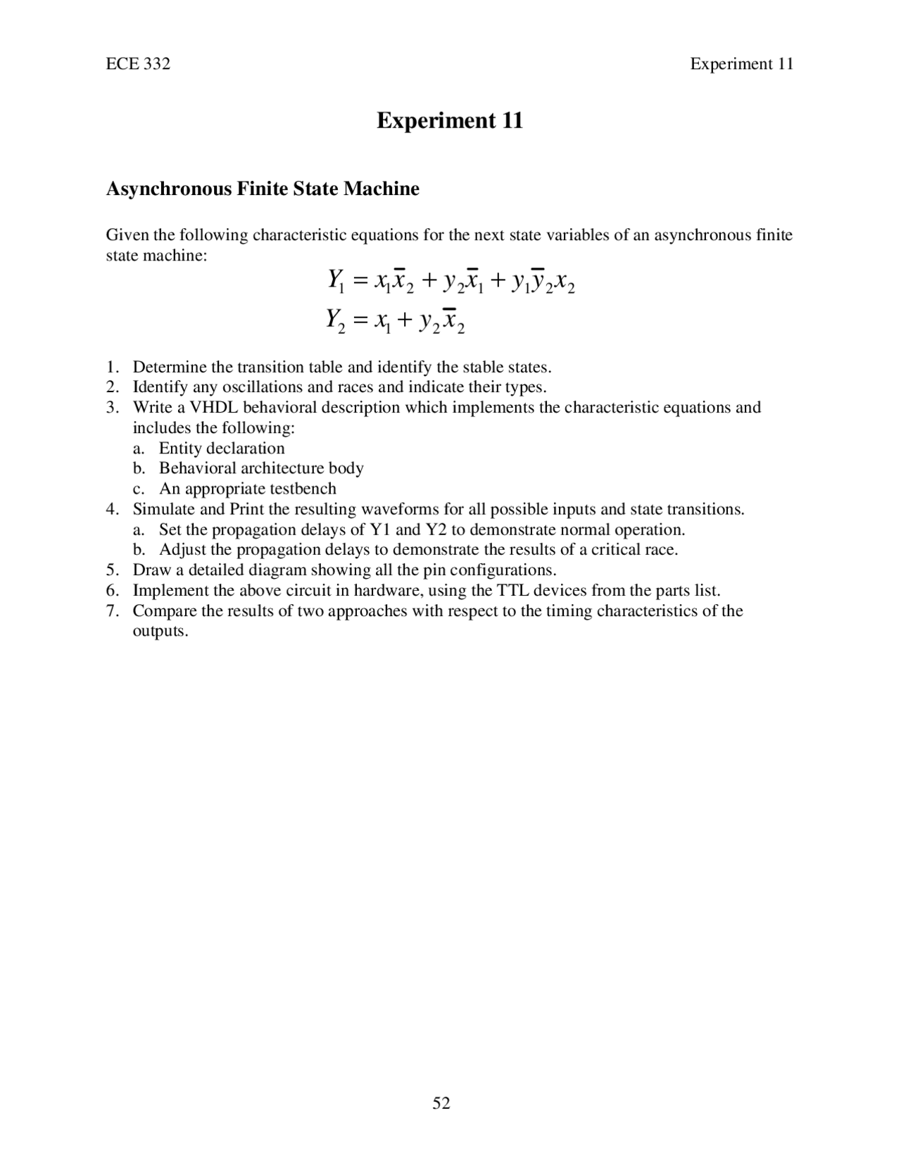 7 Questions On A Synchronous Finite State Machine Assignment Ece