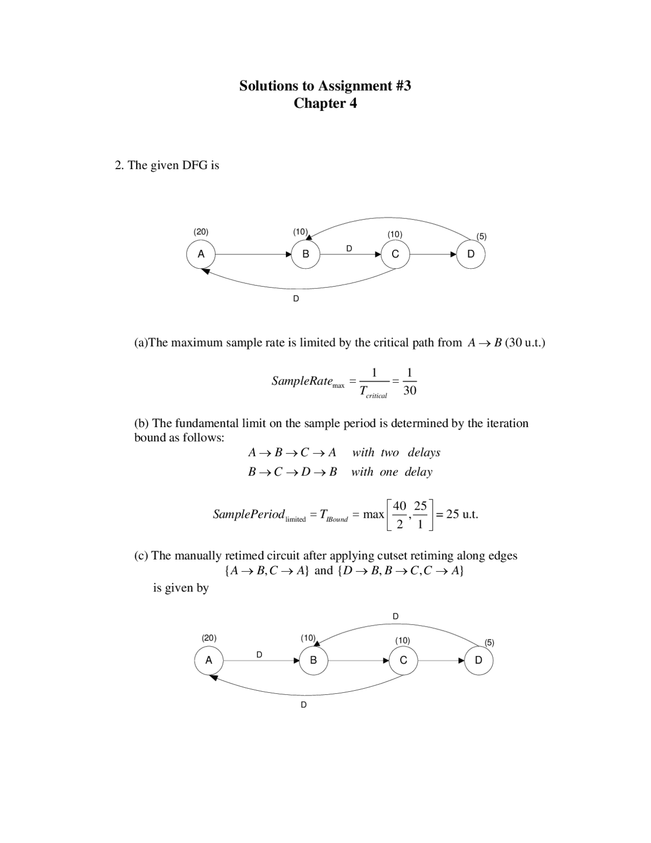 Assignment 3 For Advanced Vlsi Architecture Design Enee 640 Docsity