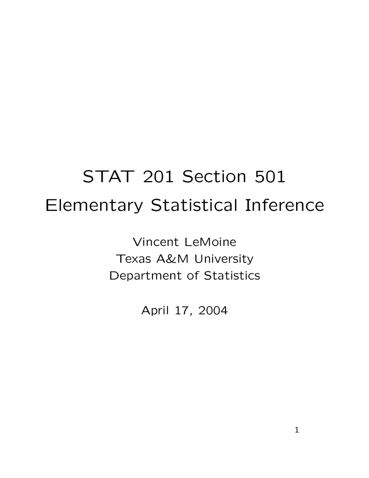 Comparing Means Elementary Statistical Inference Lecture Slides Stat 201 Docsity