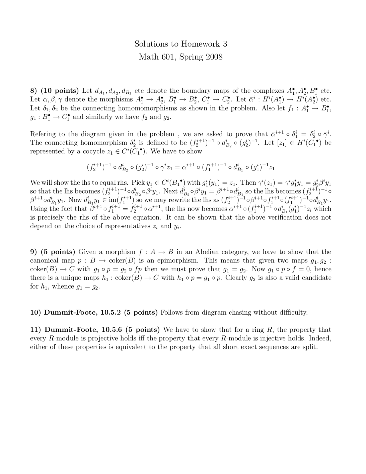 13 Solved Problems on Homomorphism - Assignment 3 | MATH 601 | Assignments Abstract Algebra ...