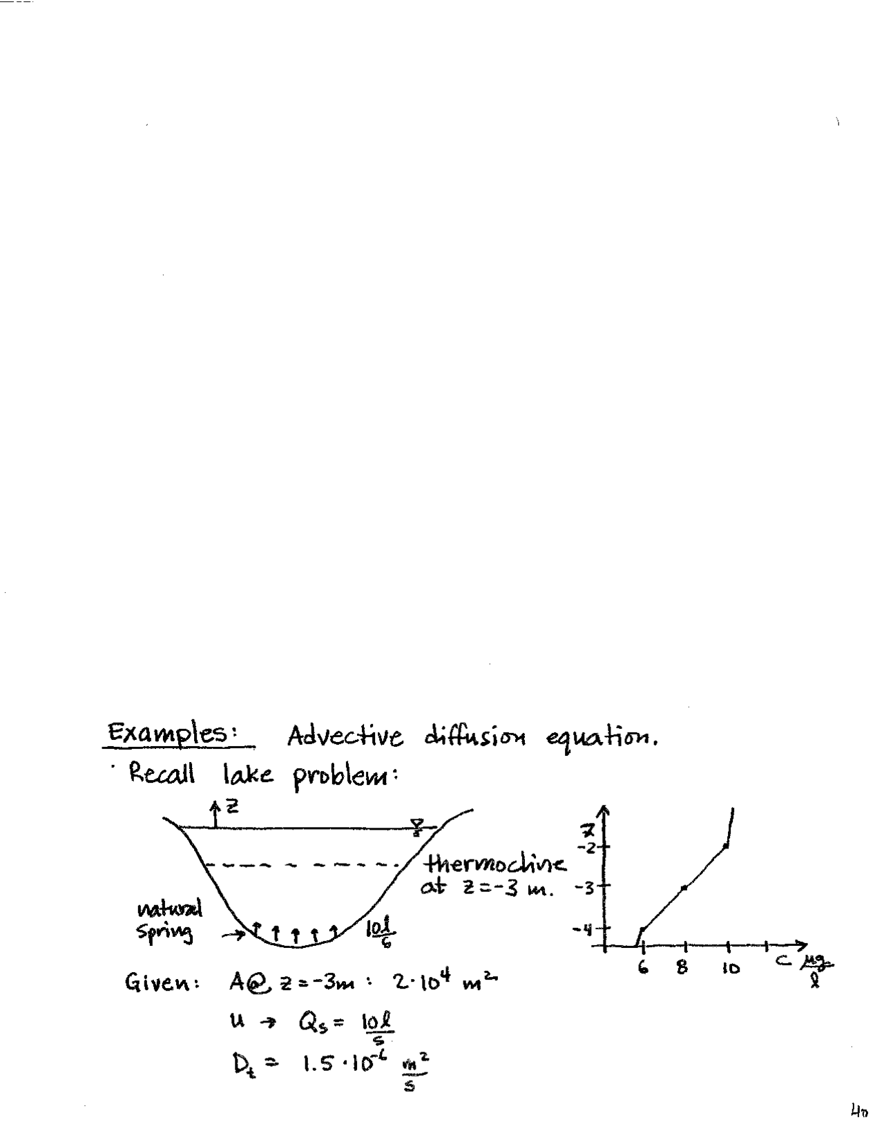 Handout Examples Of Adjective Diffusion Equation Cven 489 Docsity