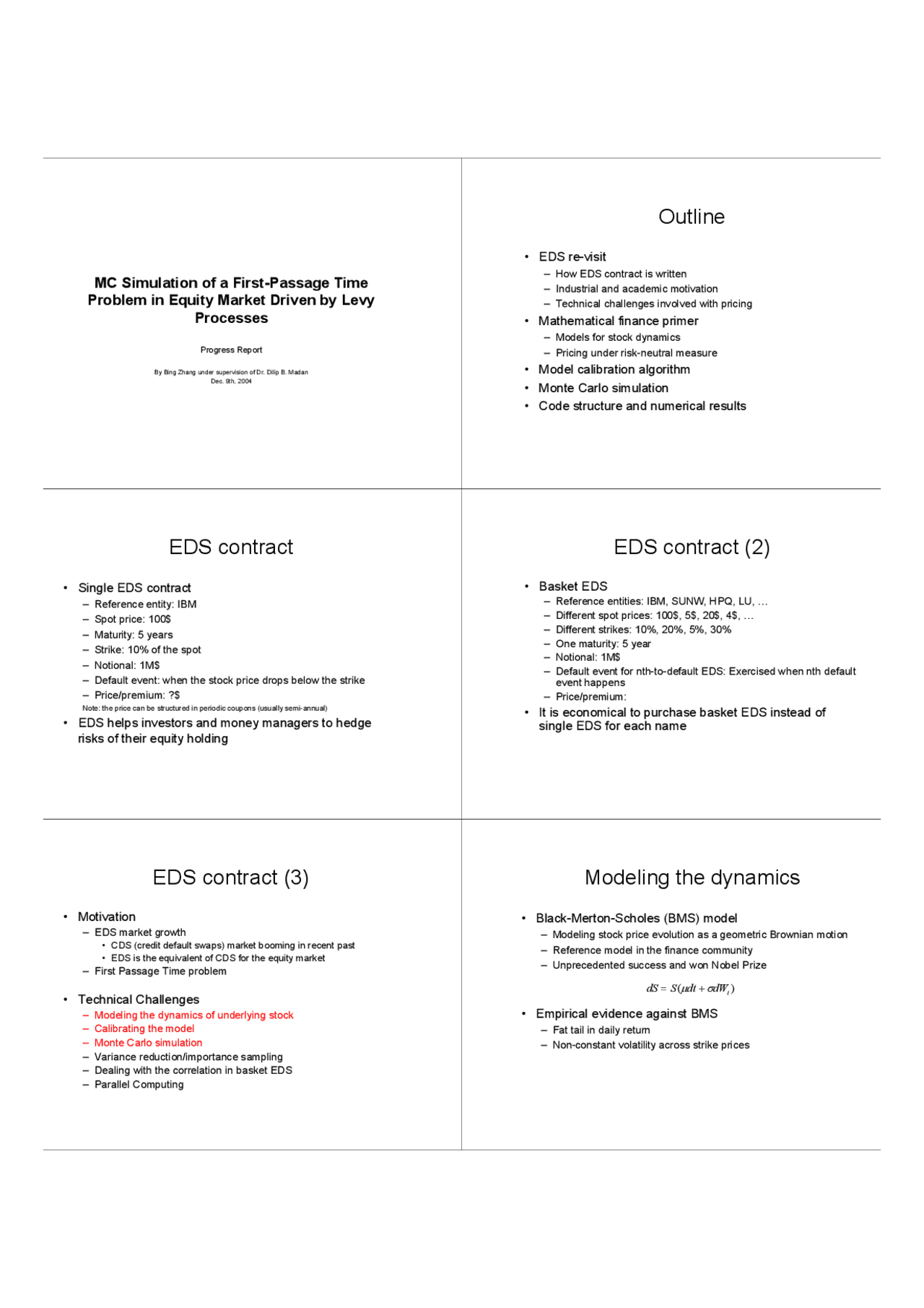 MC Simulation of First-Passage Time in Equity Market: A Study on Levy ...