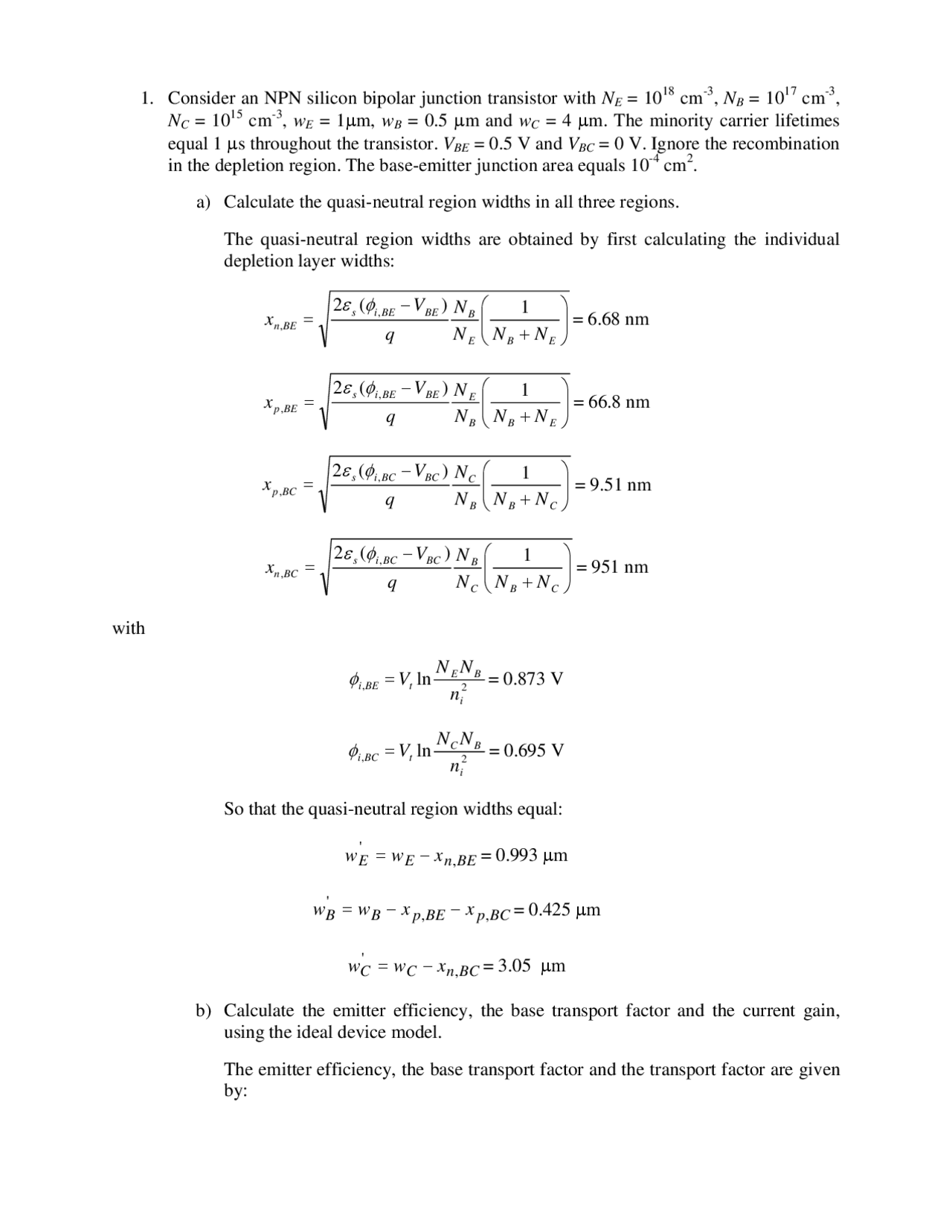 Questions With Solutions Principles Of Electronic Devices 1 Ecen