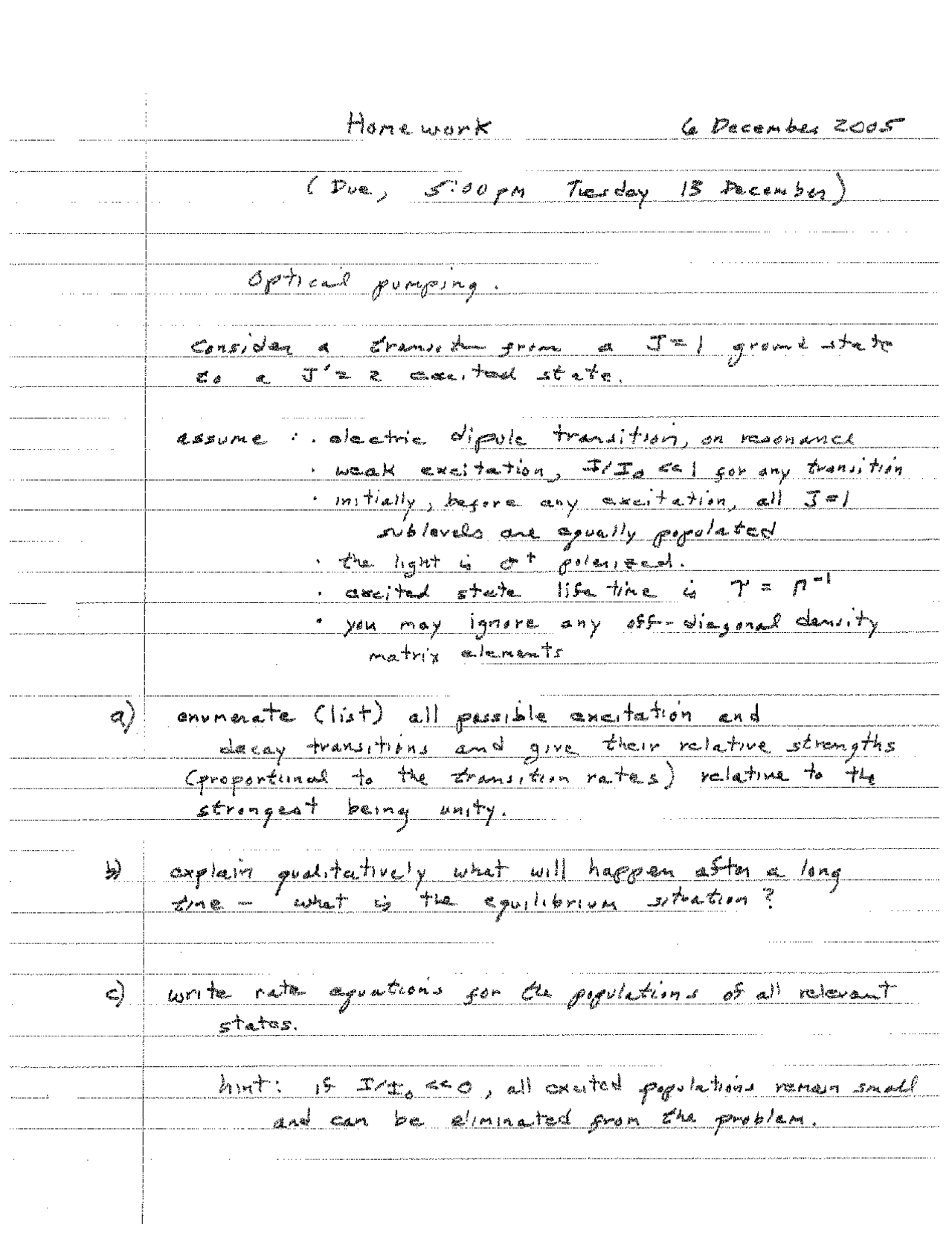 Homework 9 Questions With Solutions Atomic And Optical Physics I