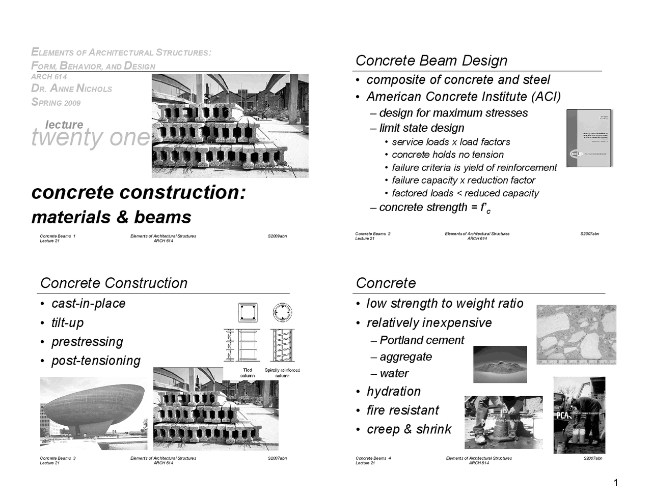 Concrete Construction Materials And Beam Architecture Structures