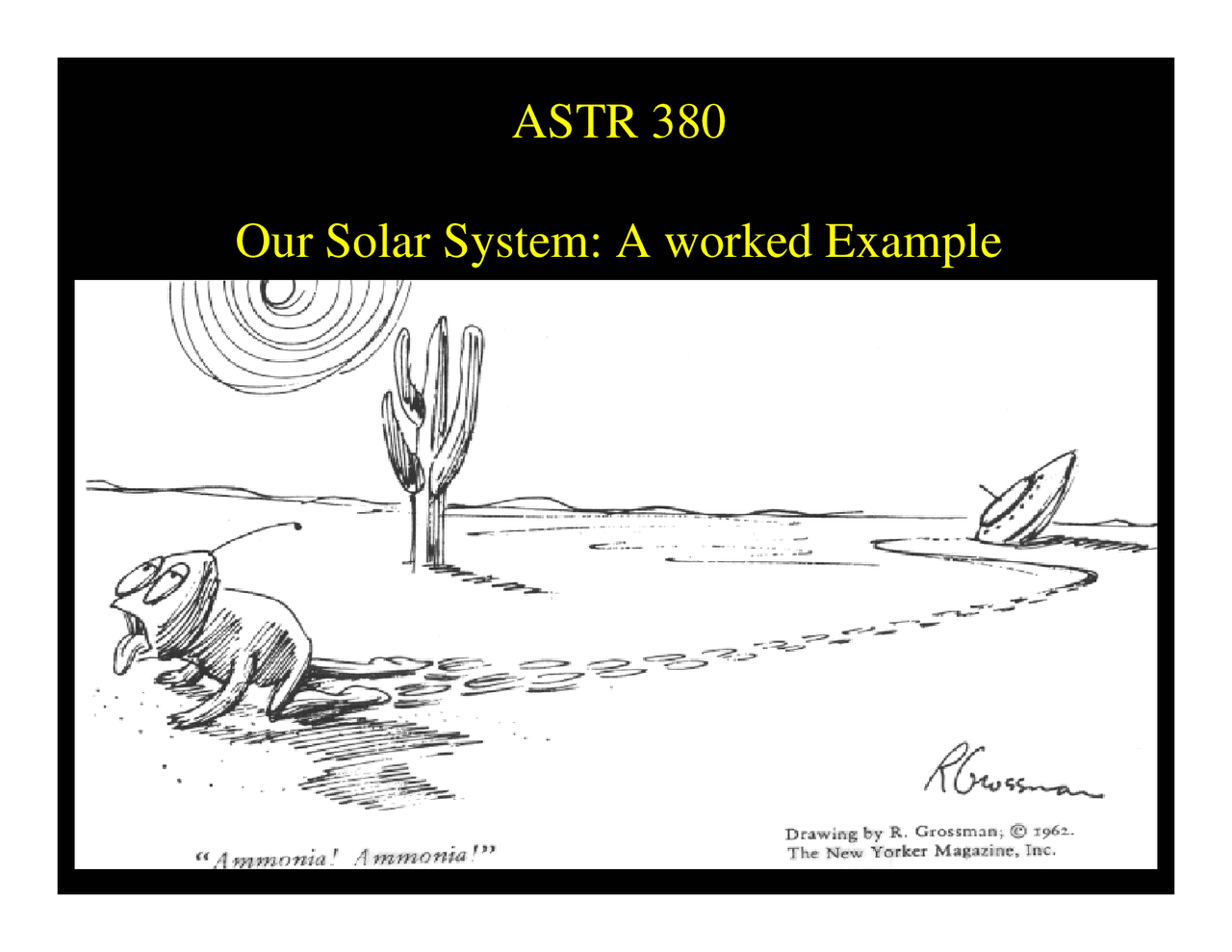 Our Solar System: A Worked Example - Life in Universe | ASTR 380 - Docsity