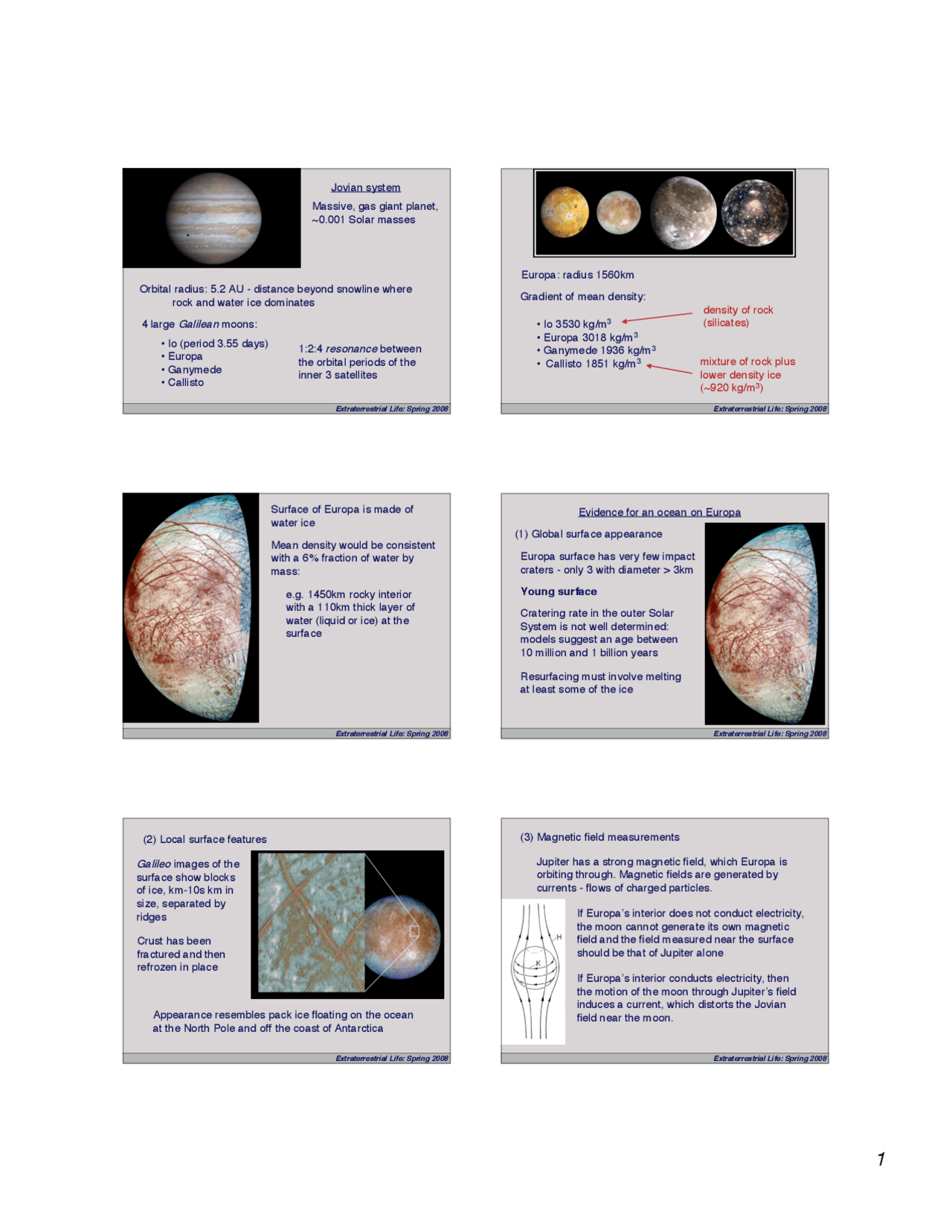 Jovian System Massive Gas Giant Planet - Slides | ASTR 3300 - Docsity
