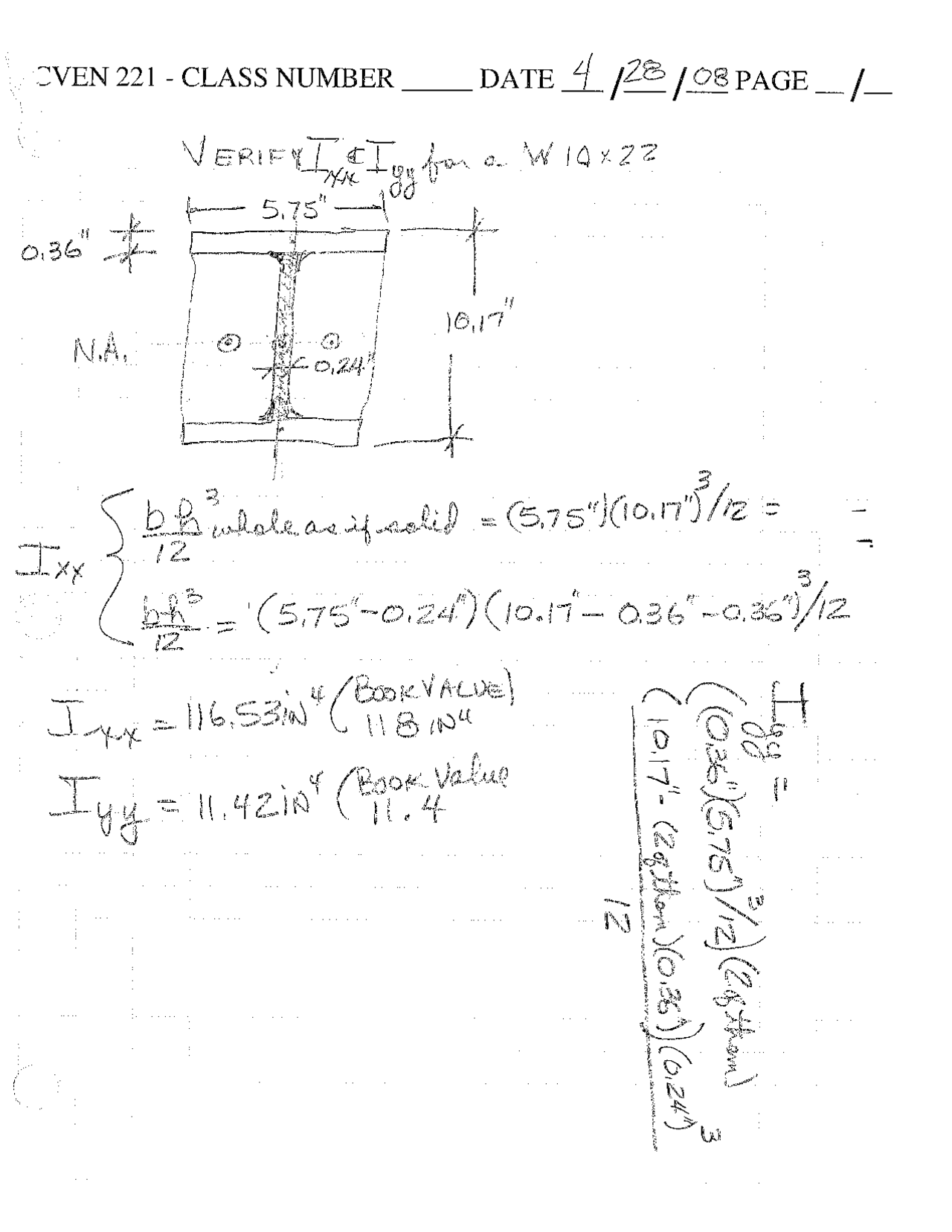 Answers Sheet for Engineering Mechanics: Statics | CVEN 221 - Docsity