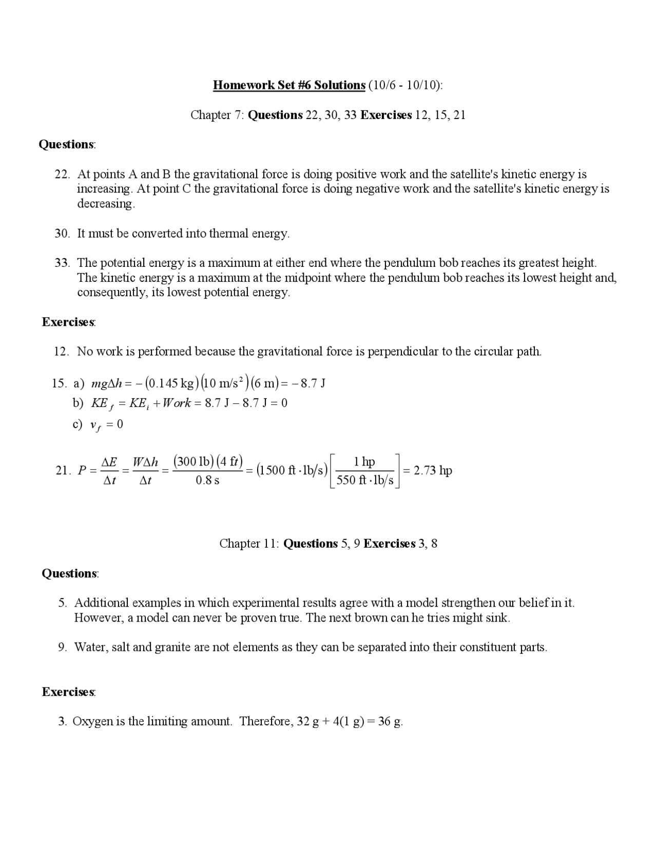 Homework 6 With Resolution Introduction To Physics Phys 117 Docsity