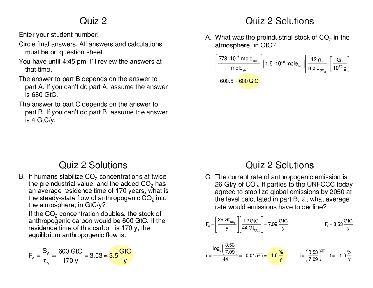 Quiz 2 With Solution Global Environmental Problems Puaf 741 Docsity