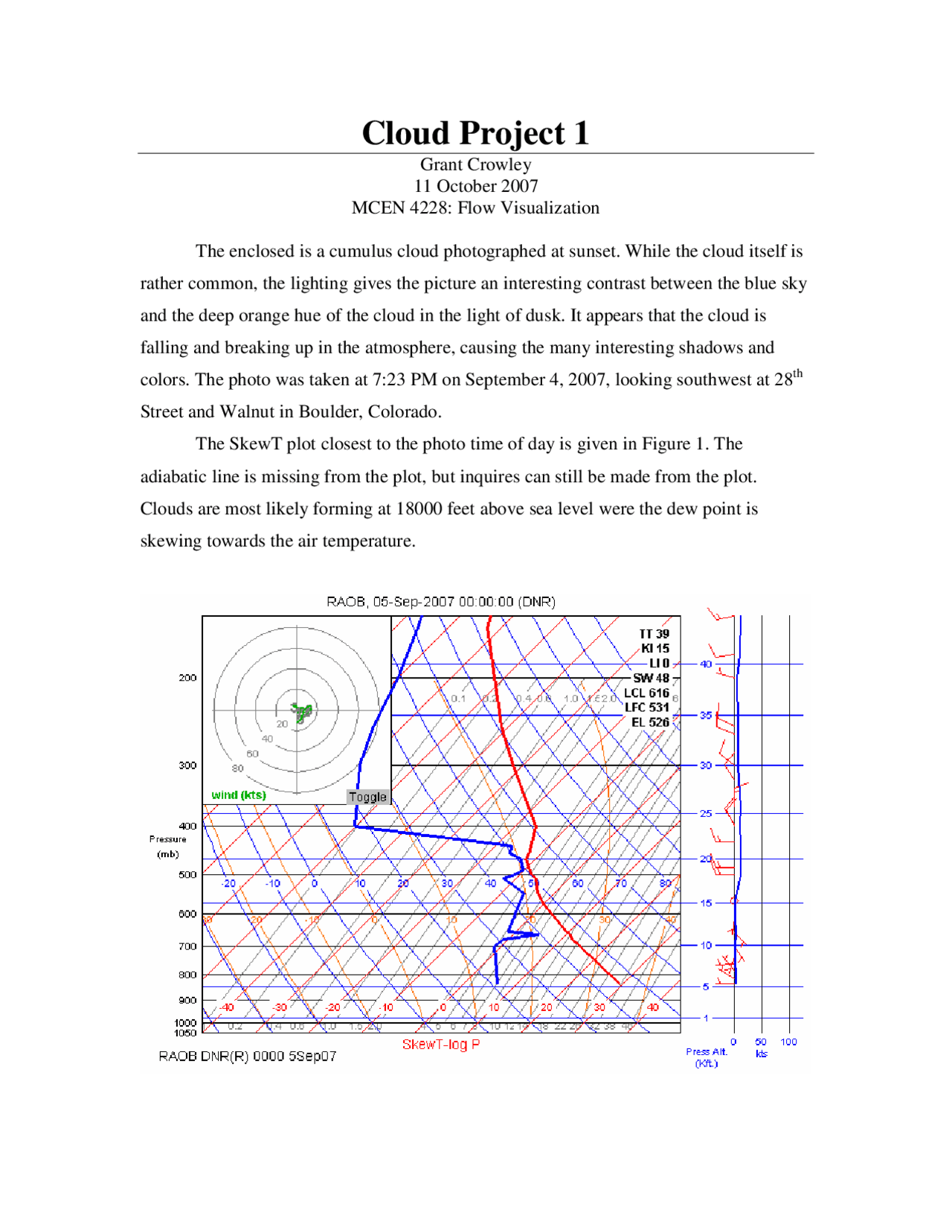 Flow Visualization Cloud Project 1 Mcen 4228 Docsity