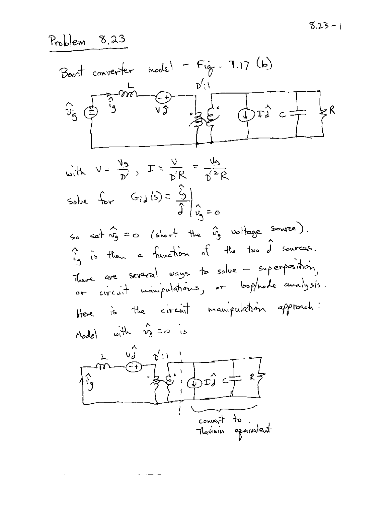 Handout Notes On Boost Converter Model Ecen 5797 Docsity