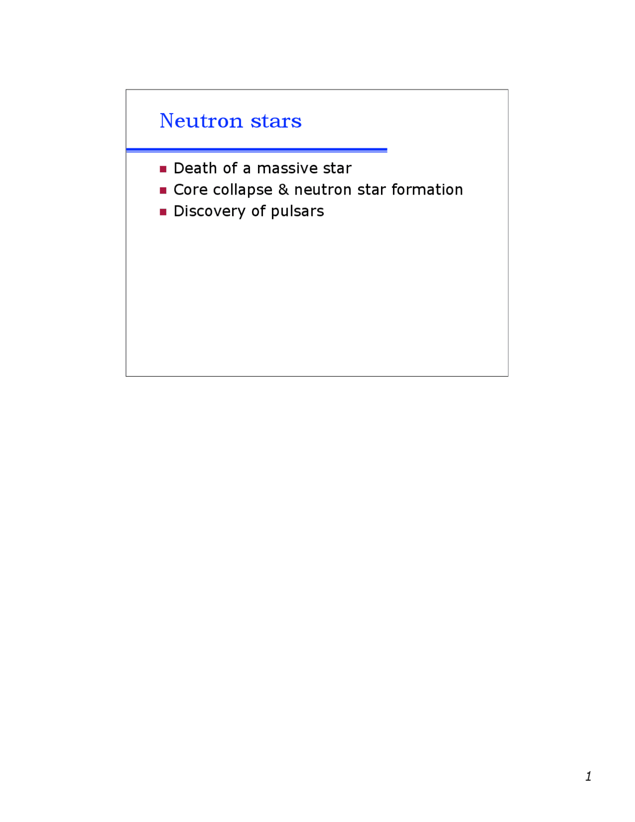 Neutron Stars - Special Problems in Astronomy - Notes | ASTR 498 ...