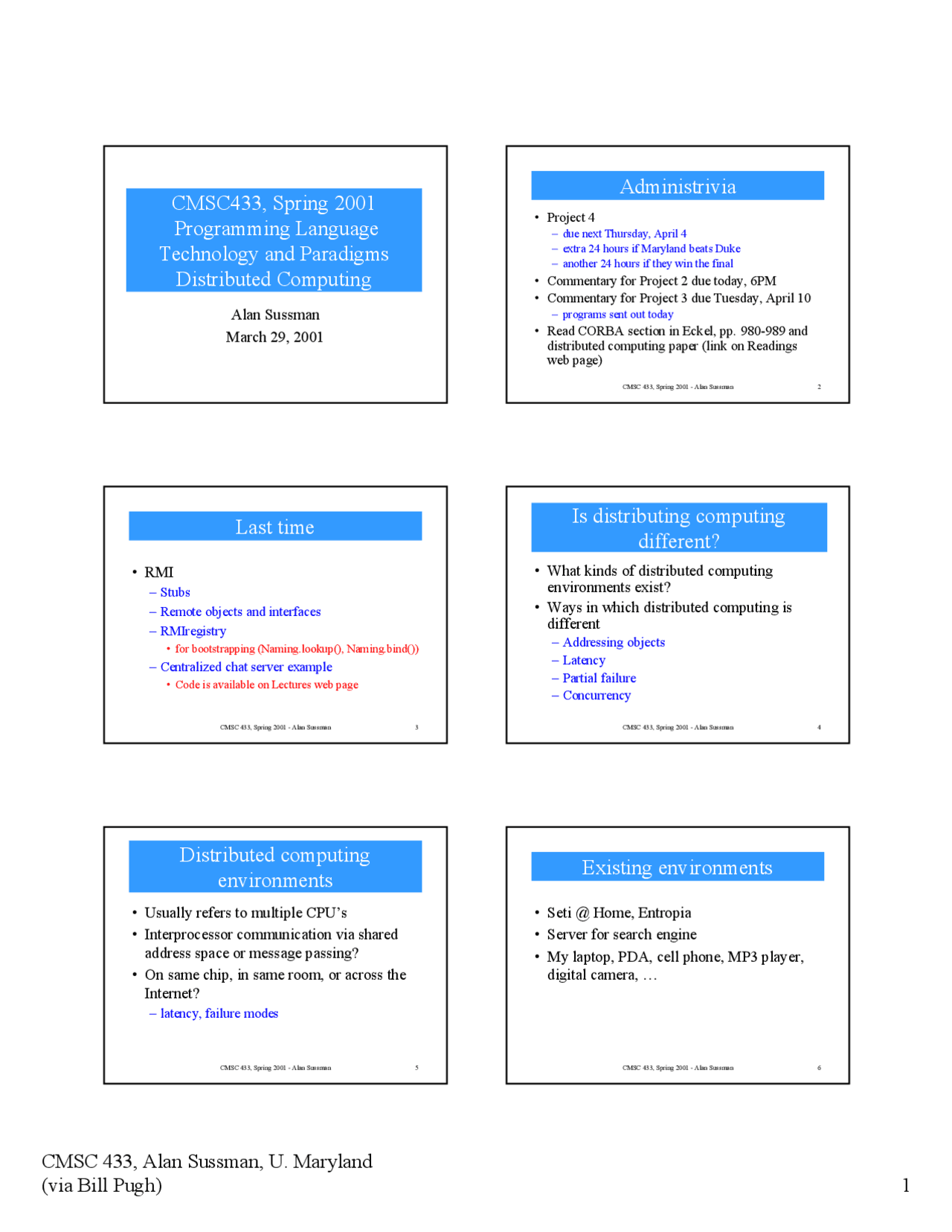 What Kinds Of Distributed Computing Environments Exist Lecture Slides