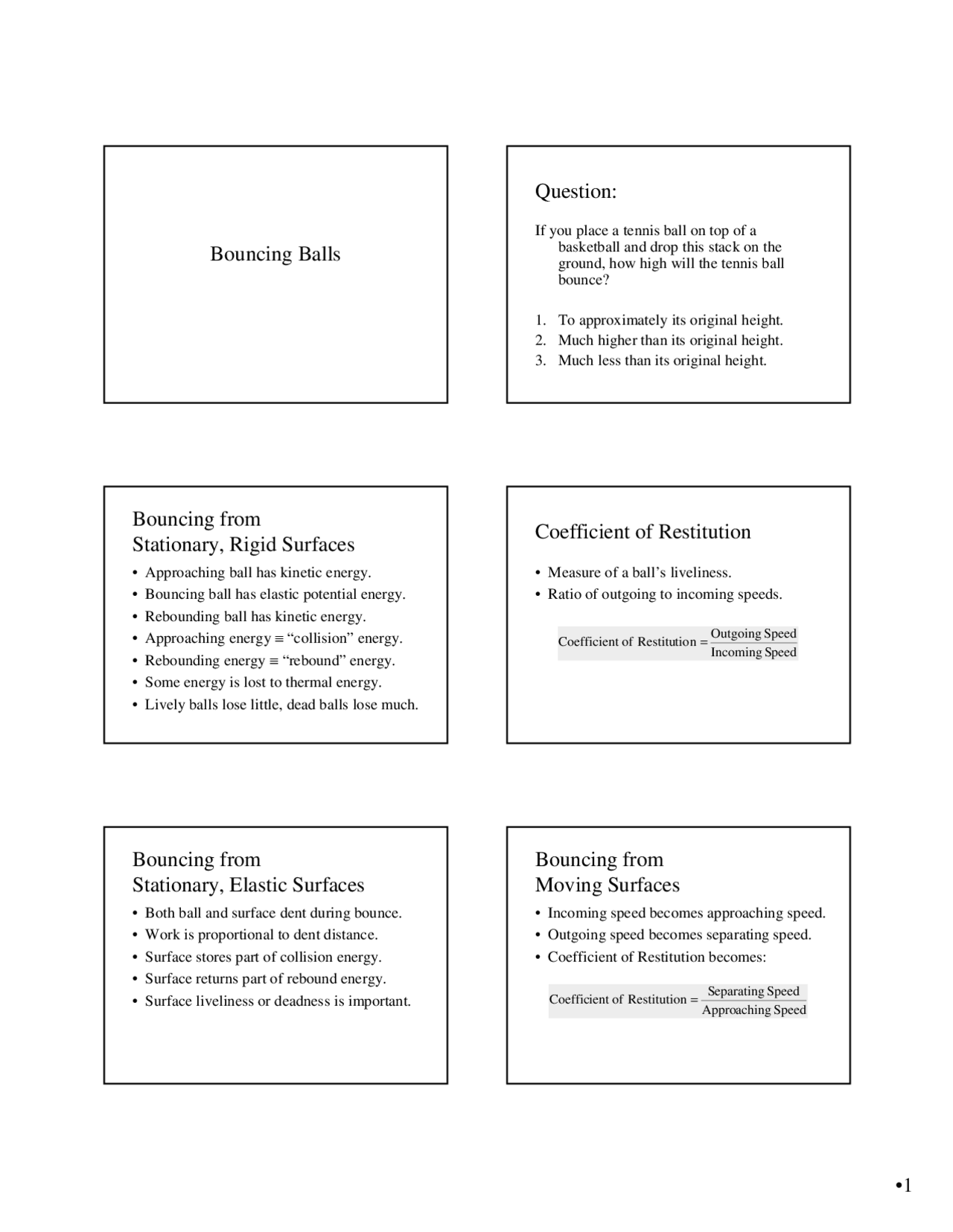 Bouncing Balls - How Things Work: Crime Scene Investigation - Slides ...