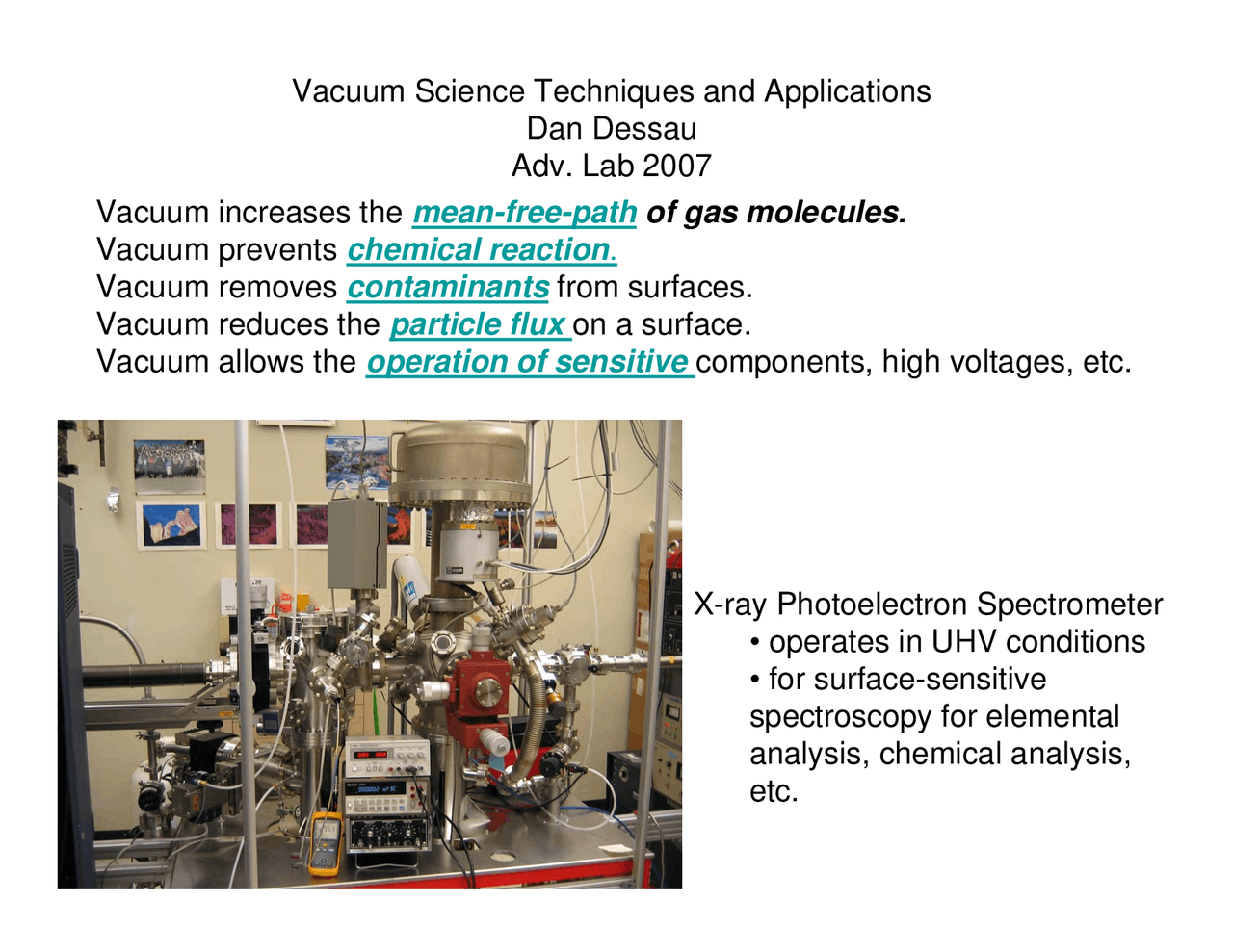 Vacuum Science Techniques And Applications Phys 3340 Docsity