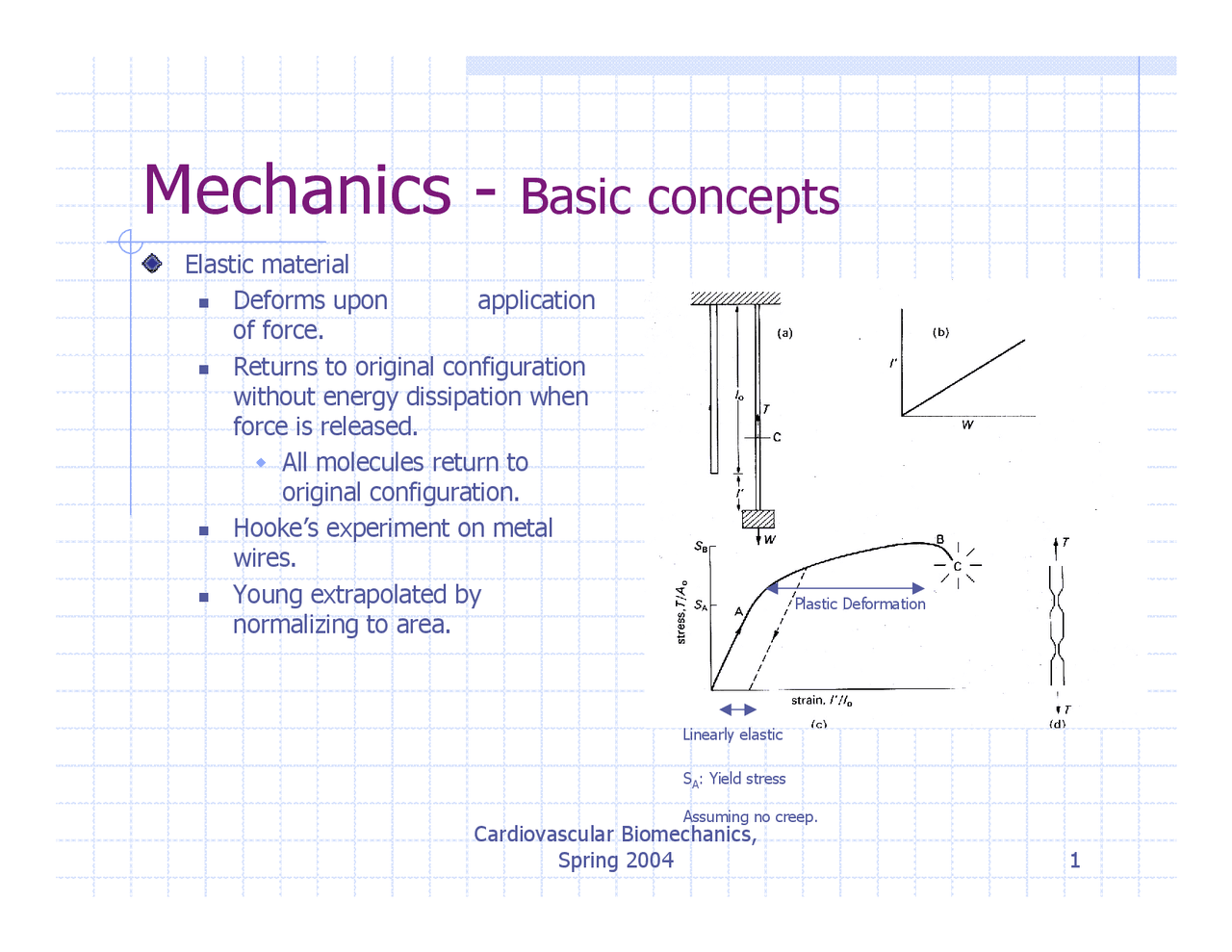 Mechanics Basic Concepts - Special Topics | MCEN 4228 - Docsity