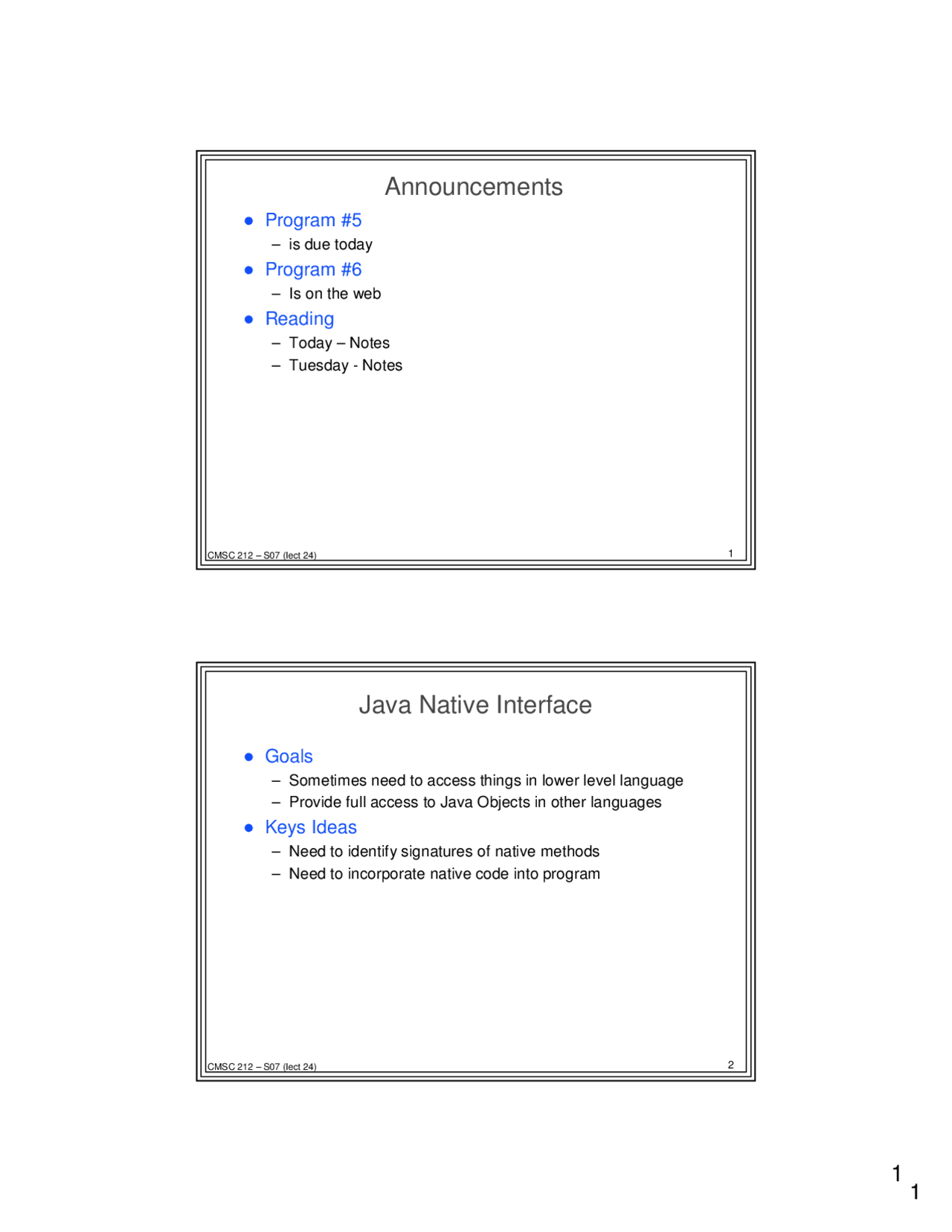 Java Native Interface Jni Functions Java Strings Accessing Java Fields Cmsc 212 Apuntes