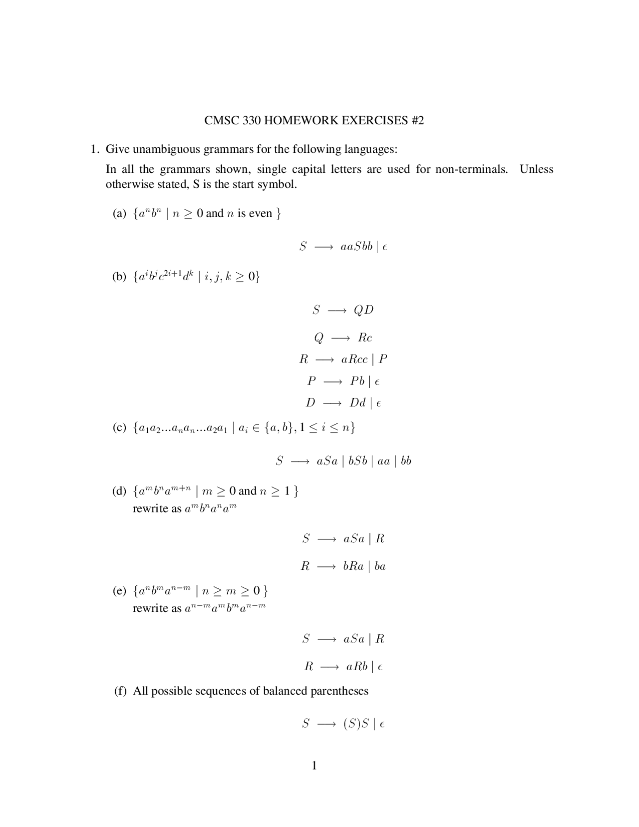 Homework Exercise 2 Organization Programming Language Cmsc 330 2570