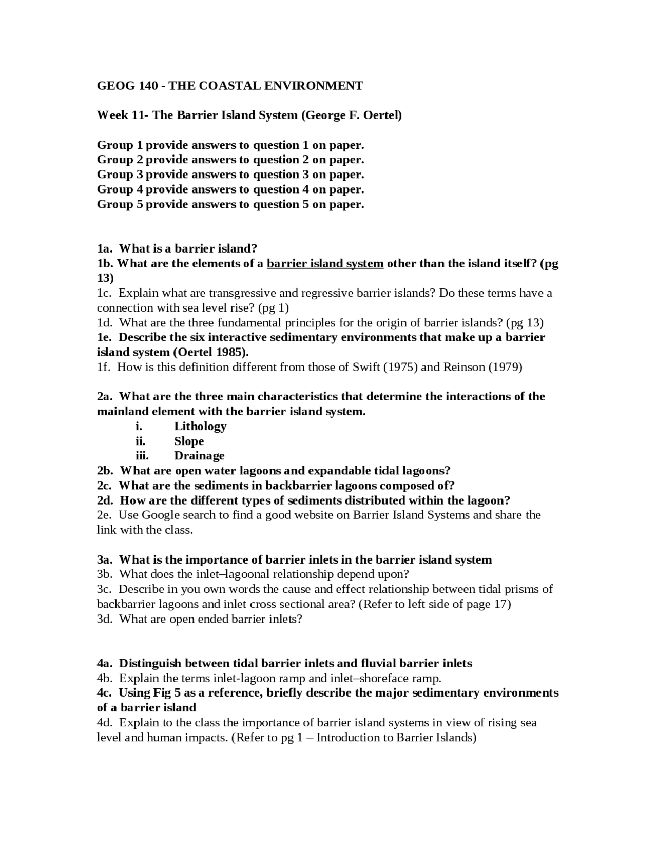 The Barrier Island System - The Coastal Environment - Natural Disasters ...