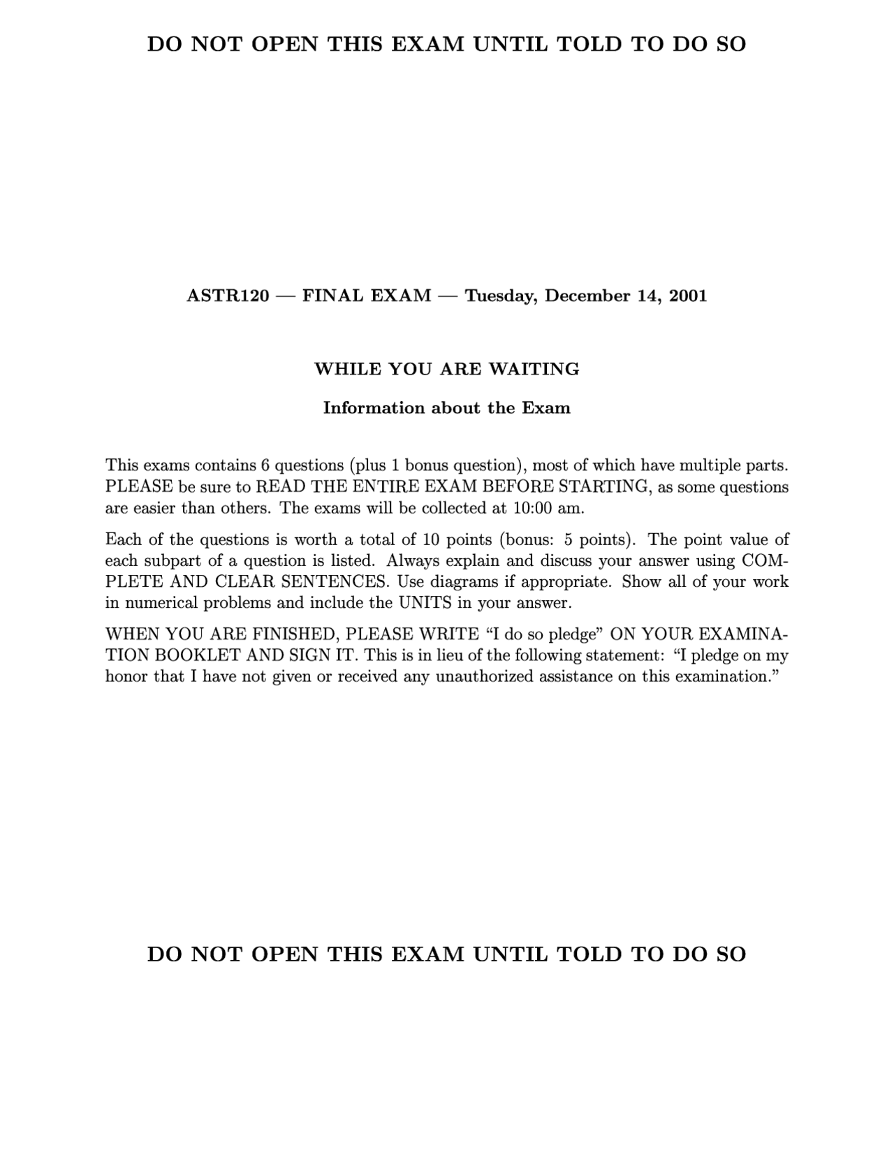 Introduction To Astrophysics Solar System Astr 120 Docsity
