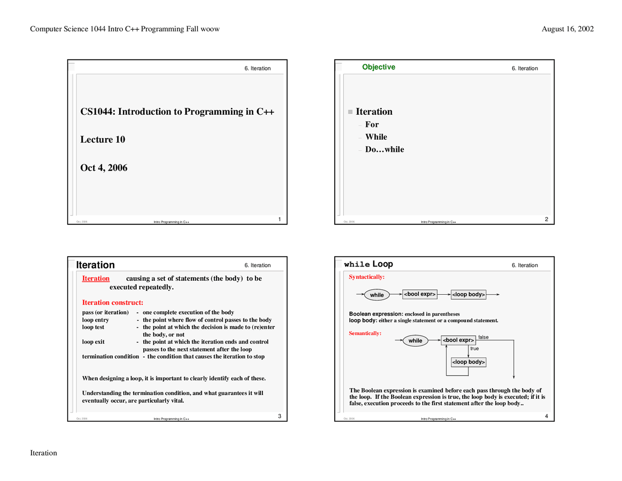 Lecture 10 Introduction To Programming In C Cs 1044 Docsity 5164
