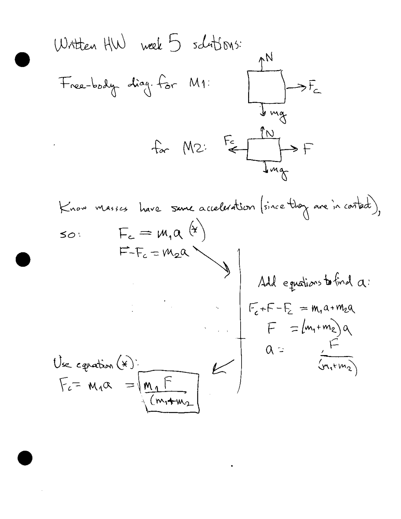 Assignment 5 With Solutions General Physics I Phys 2010 Docsity