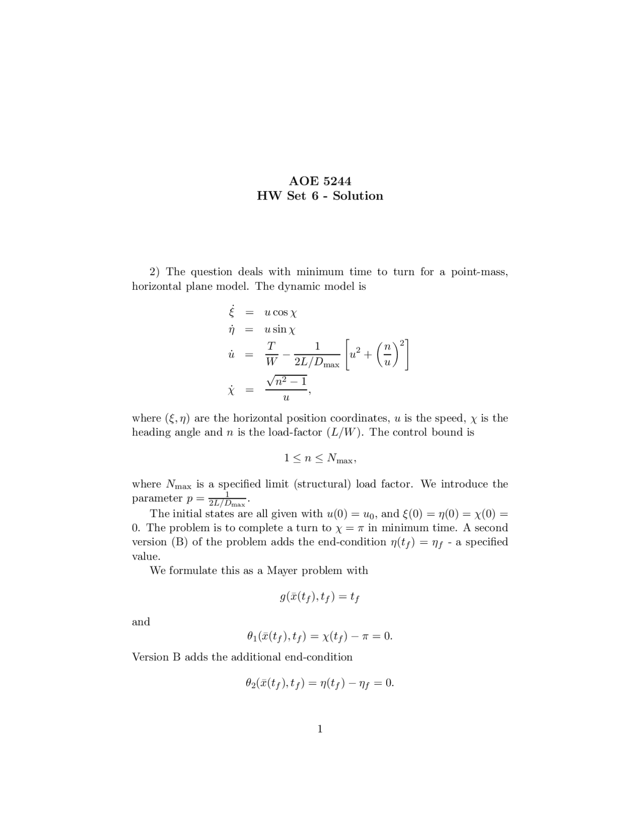 Optimization Techniques Homework 6 Solutions Aoe 5244 Docsity