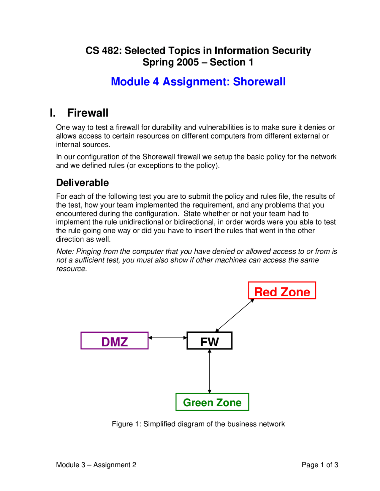 Shorewall Logging Module 4 Assignment Cs 482 Docsity
