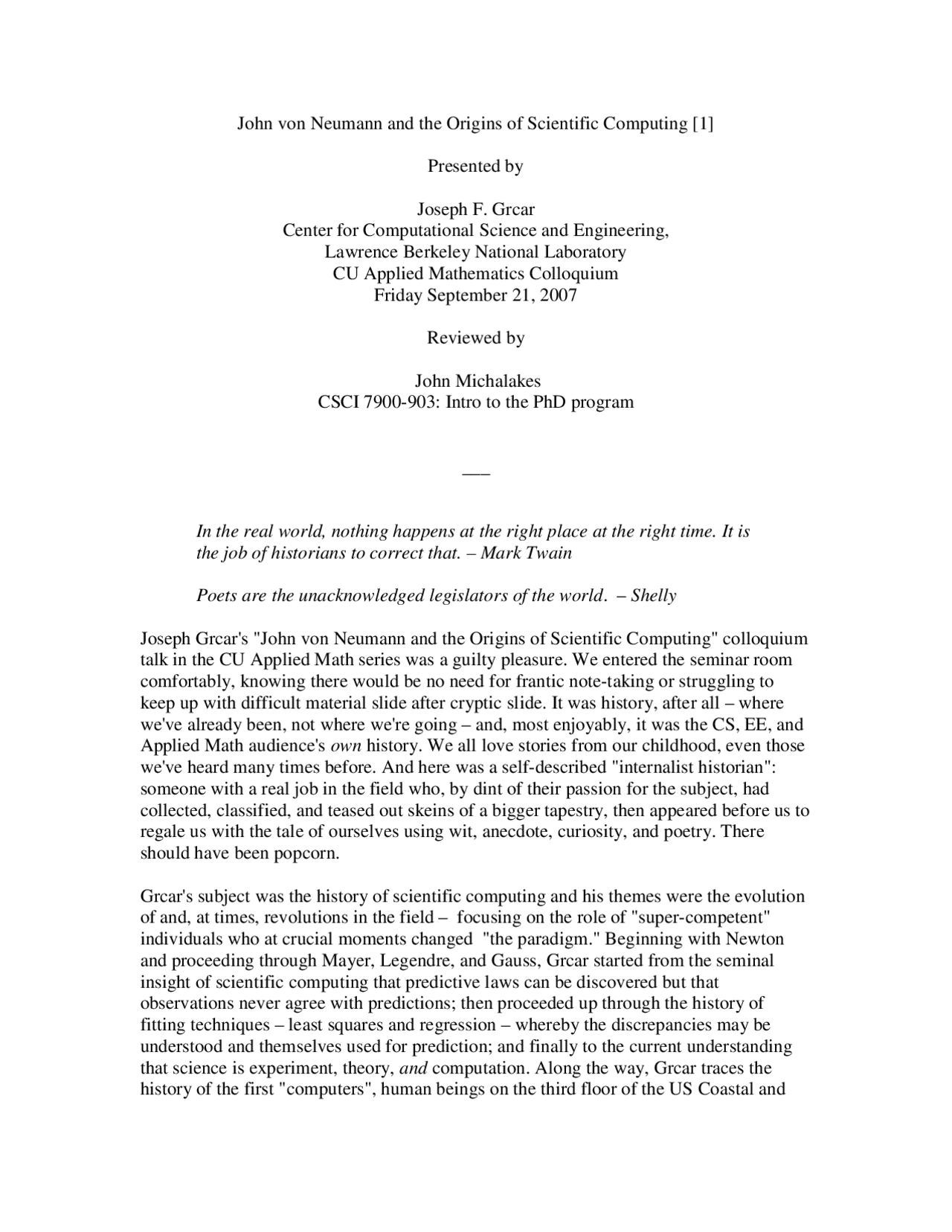 John von Neumann: The Pioneer of Scientific Computing and Its Origins | Papers Computer Science ...