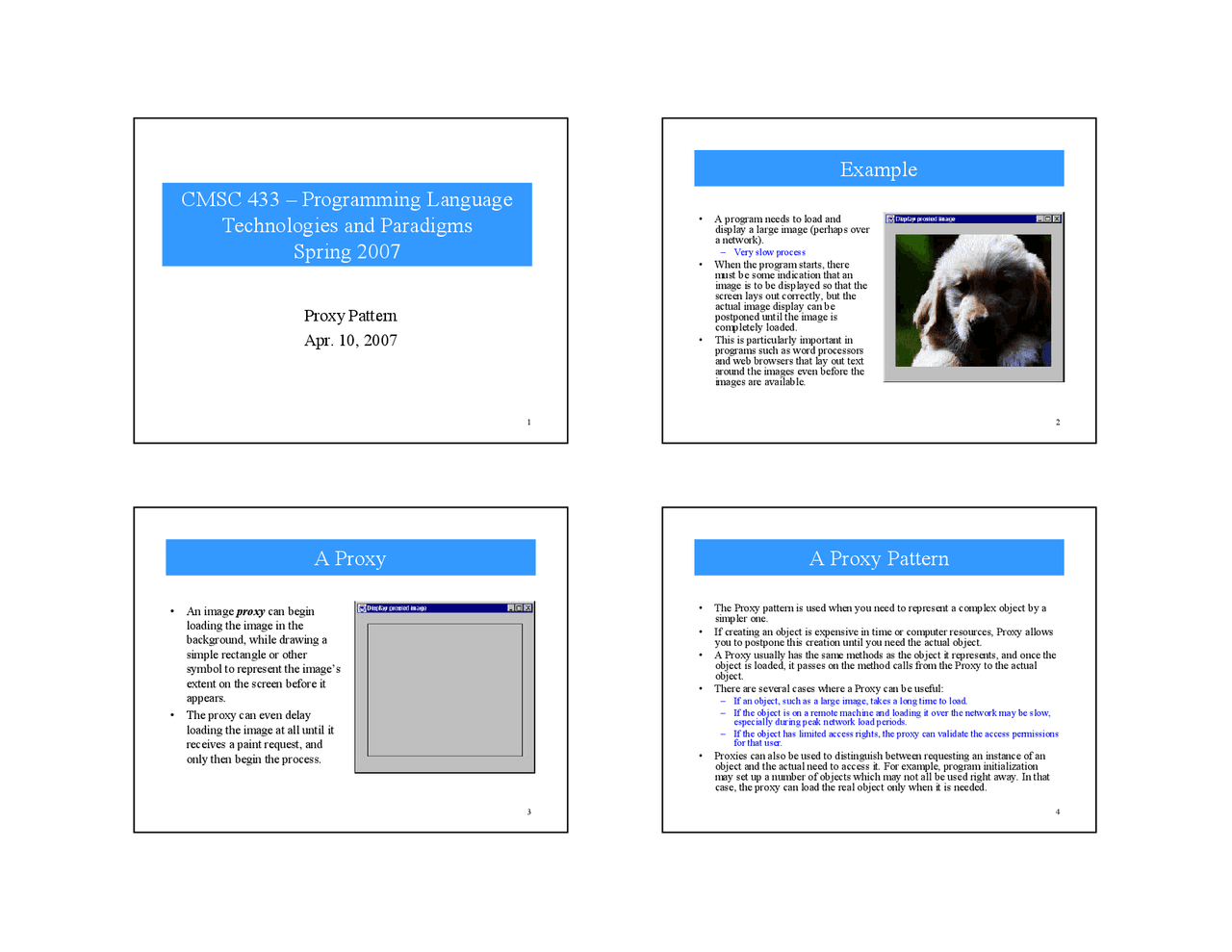 A Proxy Proxy Pattern Strategy Slides Notes Cmsc 433 Docsity 
