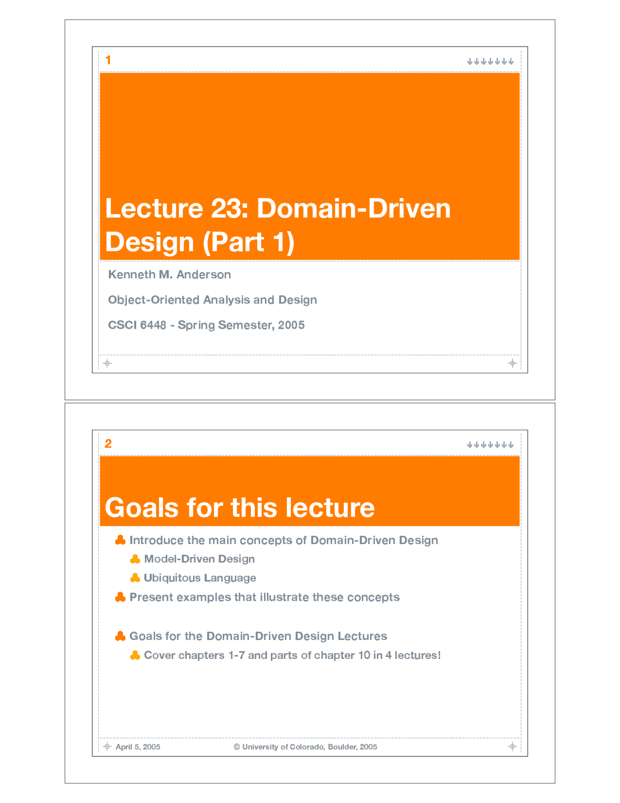 Domain Driven Design Object Oriented Analysis And Design Csci 6448 Docsity